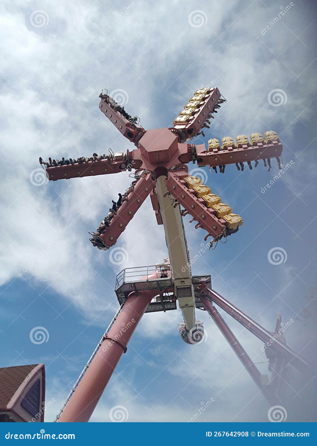 While Playing Propeller Rides at Dufan Amusement Park Stock Photo ...