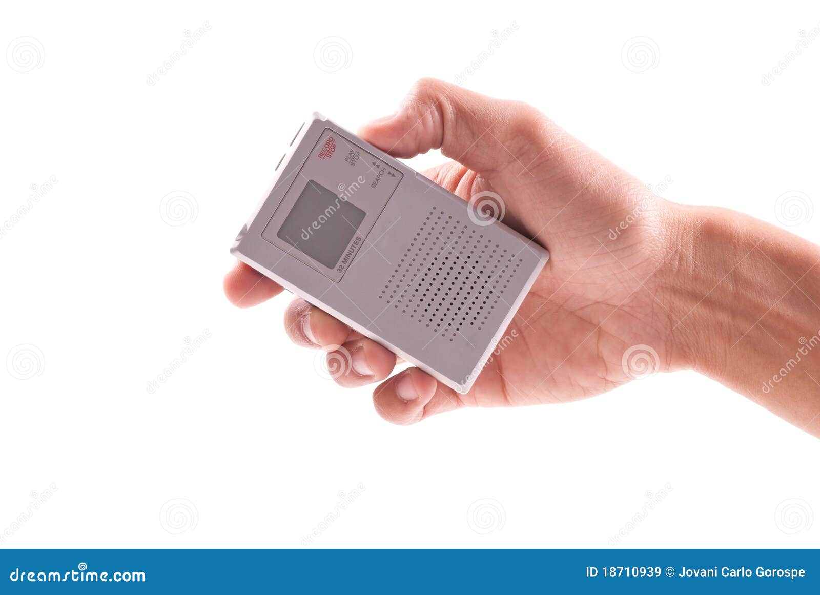 Playing the Recording stock image. Image of electronic - 18710939
