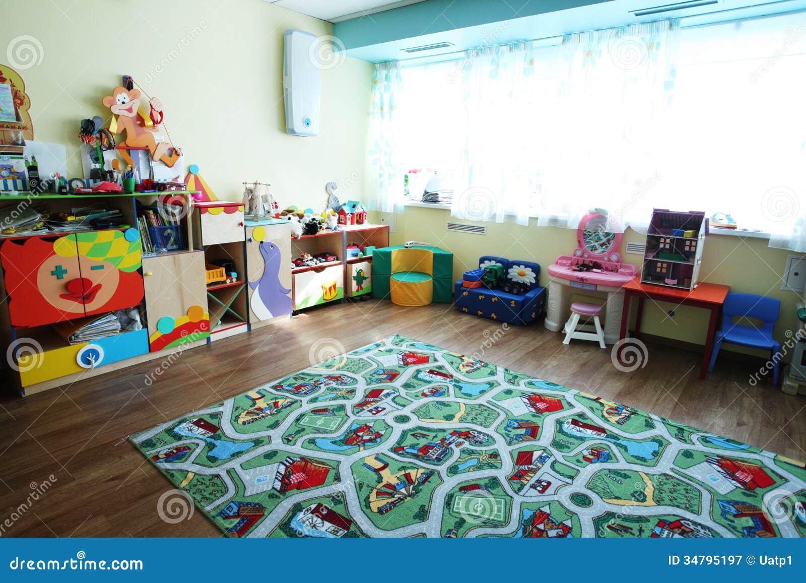 Playing room stock image. Image of kindergarten, equipment - 34795197