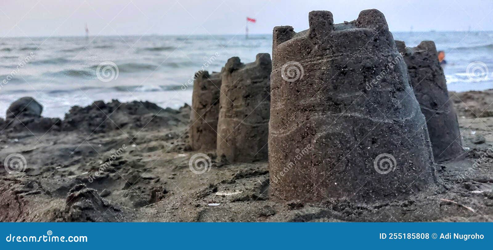 Playing Sand in the Afternoon, Tirang Beach, Semarang, Central Java ...