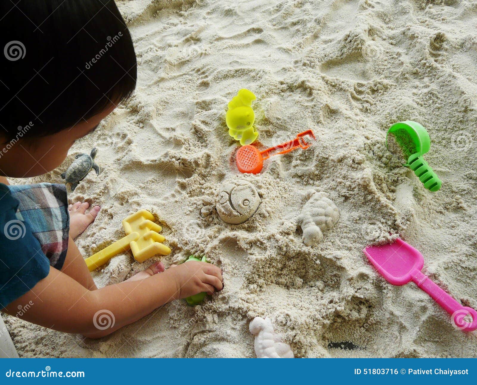 Playing with sand stock photo. Image of character, cheerful - 51803716