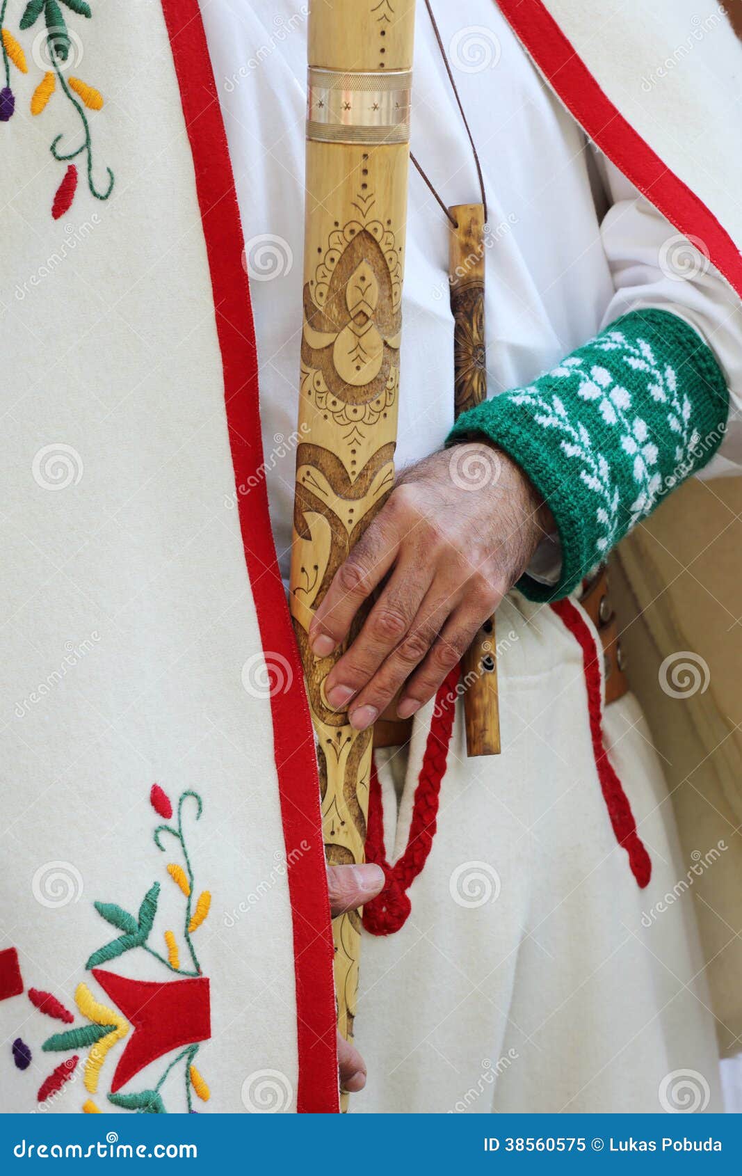 Playing the shepherds pipe stock image. Image of traditional - 38560575