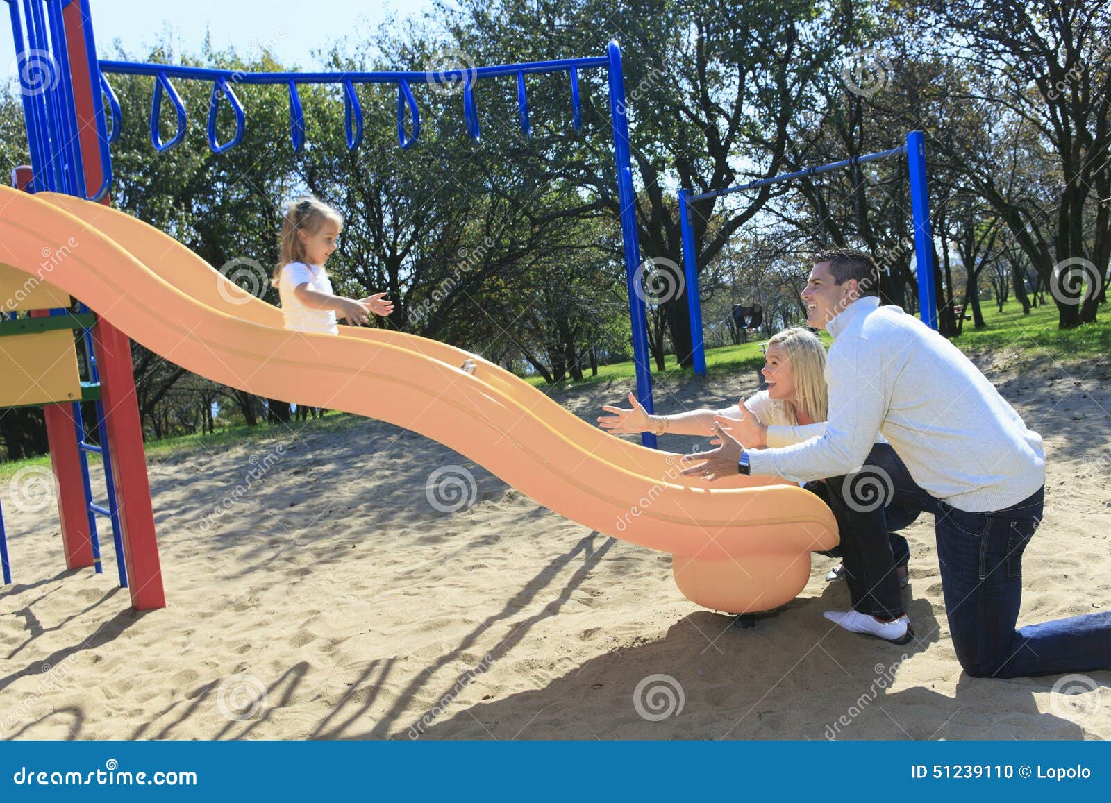 Playing on a slide stock photo. Image of happy, nature - 51239110
