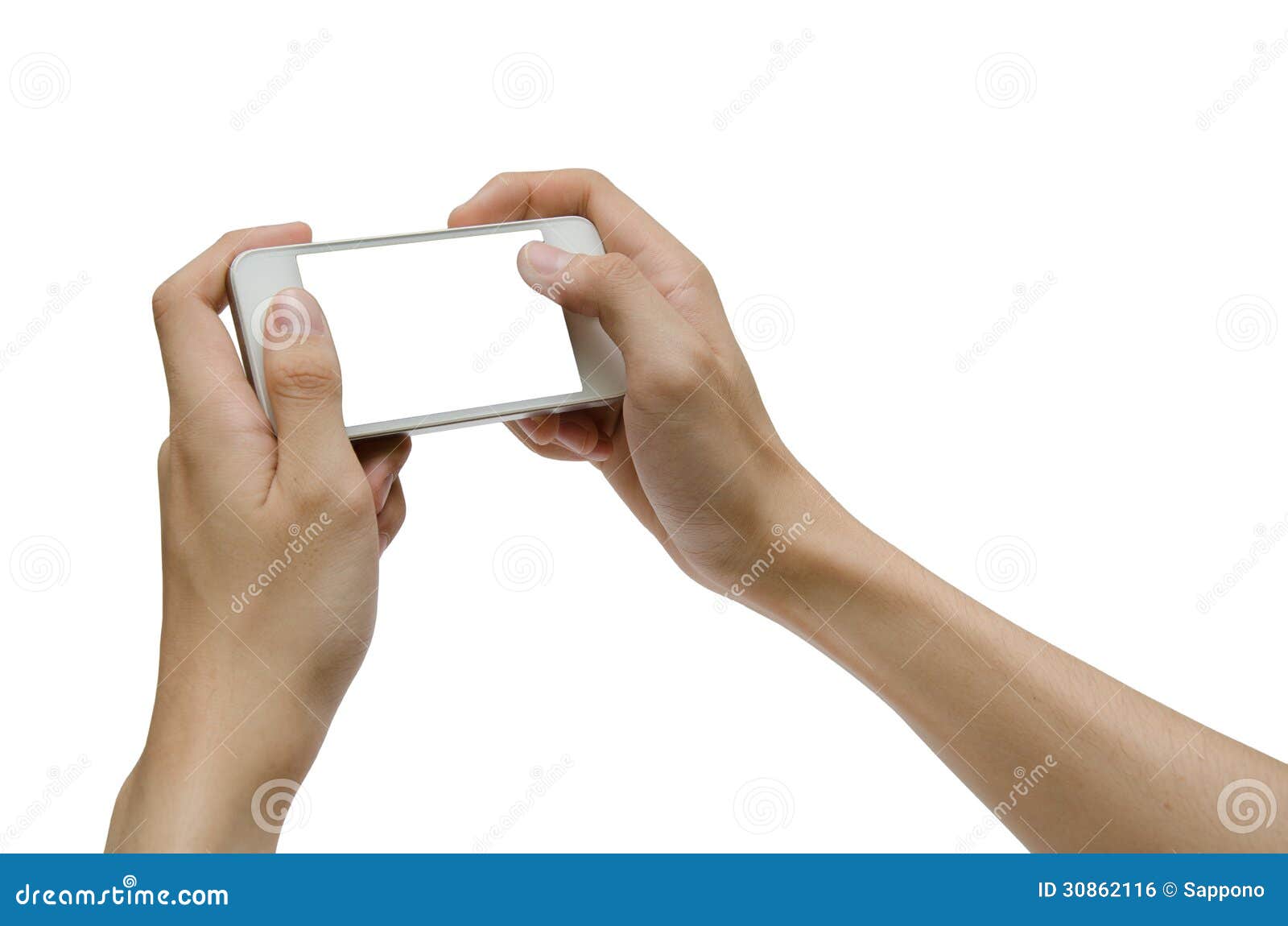 Playing Smartphone Isolated Stock Photo - Image of modern, touchscreen ...