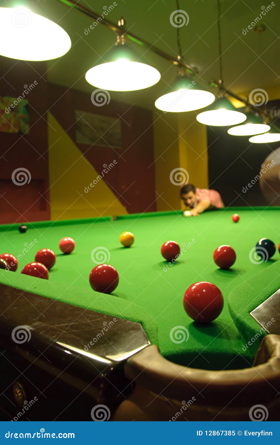 Playing snooker stock image. Image of snooker, green - 12867385