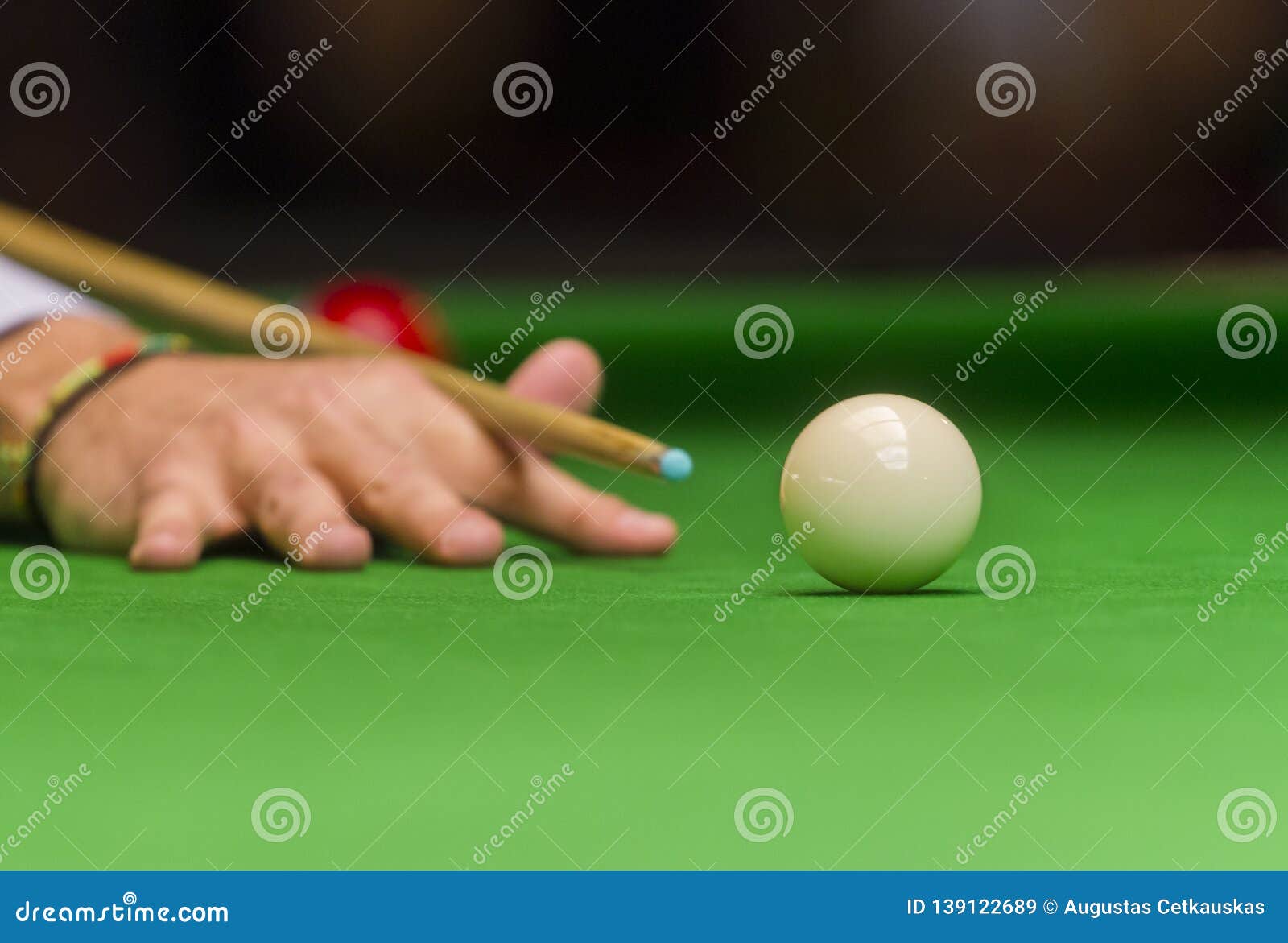 Playing Snooker - Man Aiming the Cue Ball Stock Image - Image of game ...