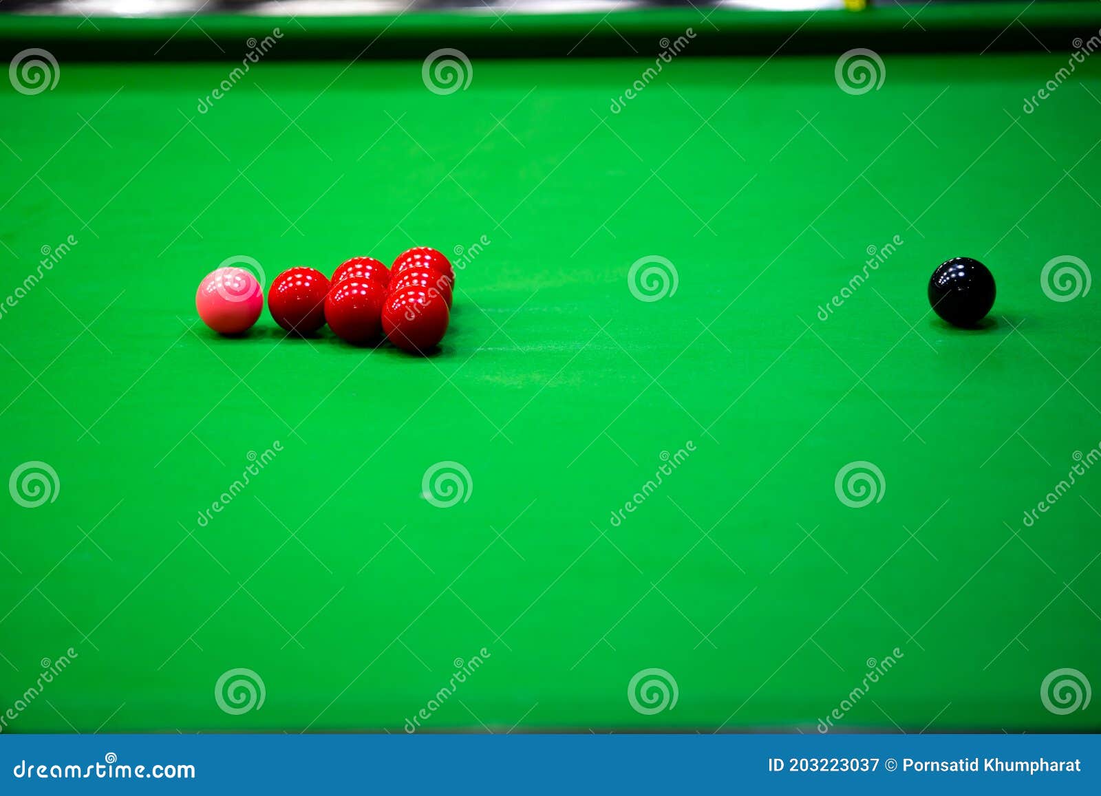 Playing Snooker 7 Red in Thailand Select Spot Focus Stock Image - Image ...