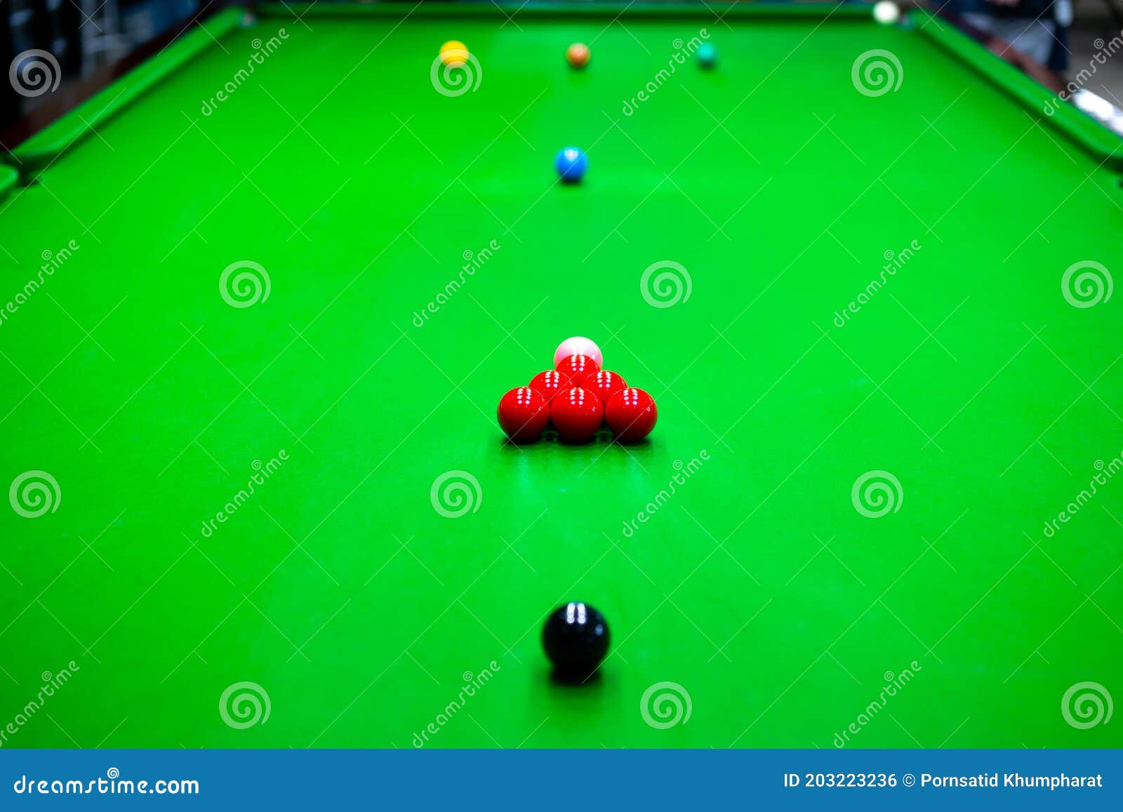 Playing Snooker 6 Red in Thailand Select Spot Focus Stock Photo - Image ...