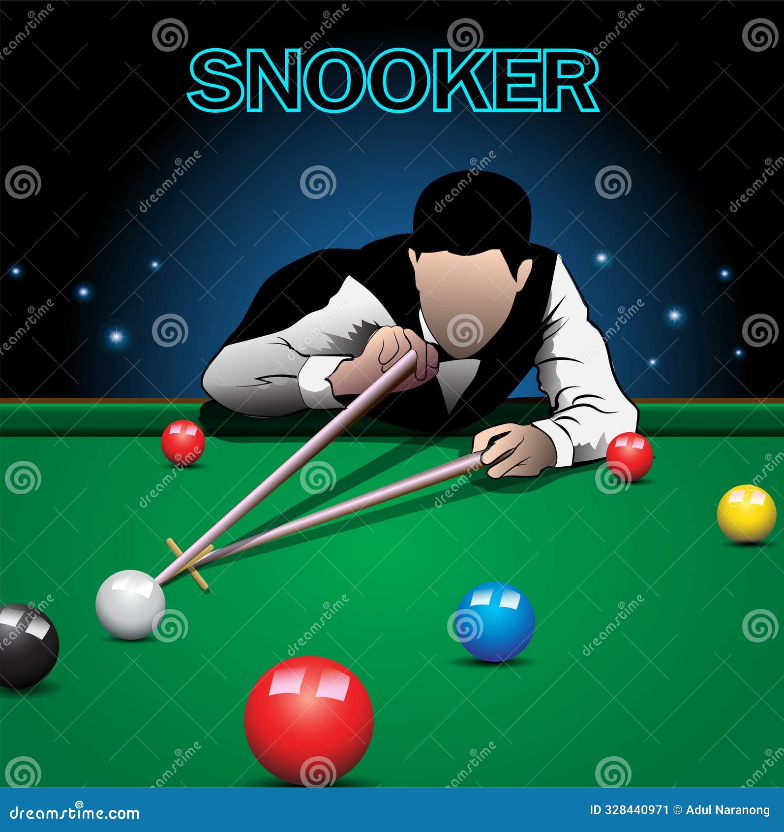 Playing snooker stock illustration. Illustration of green - 328440971