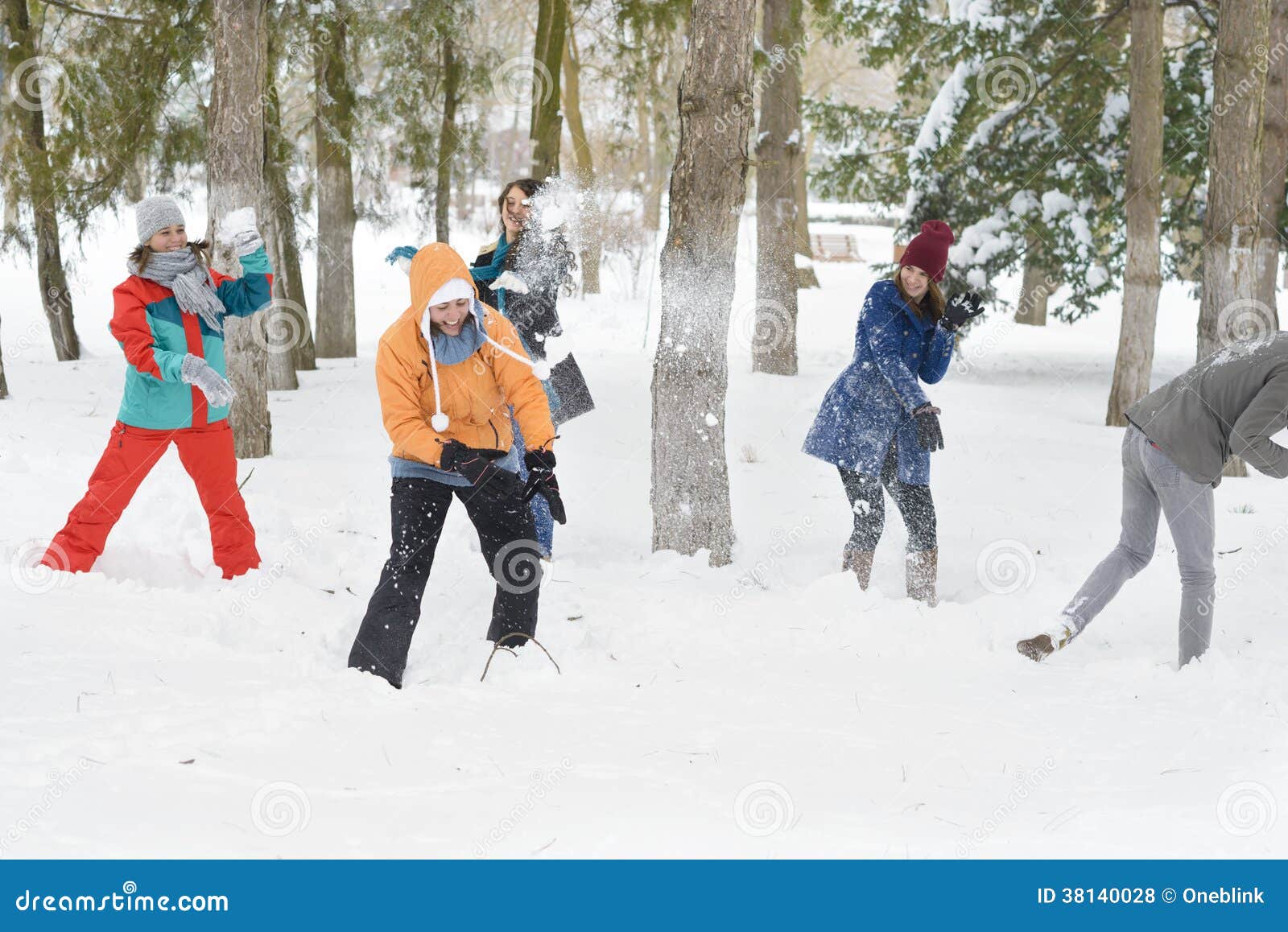 Playing in Snow stock photo. Image of friendship, play - 38140028