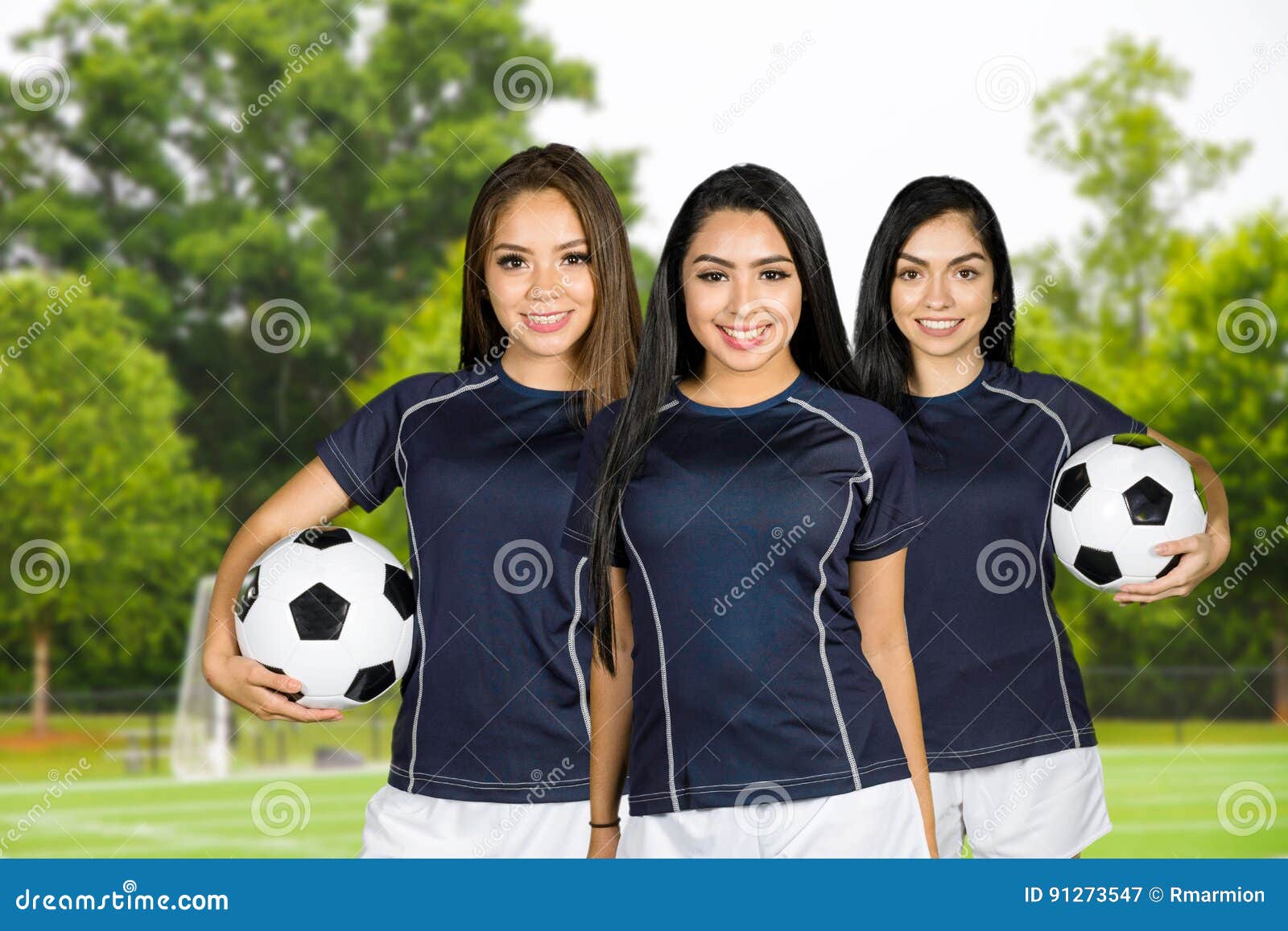 Playing Soccer on a Field stock image. Image of group - 91273547