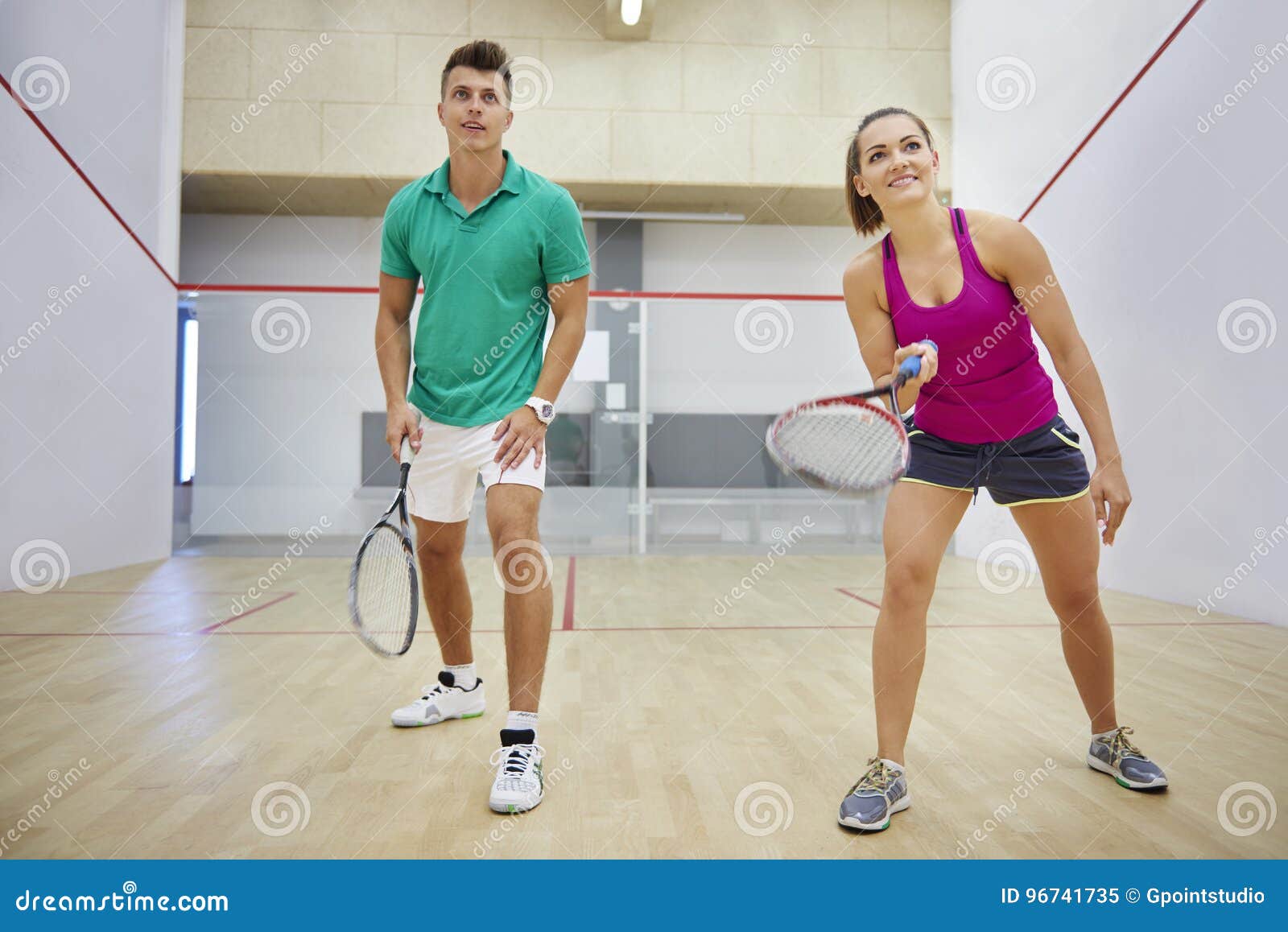 Playing Squash with Friends Stock Image - Image of healthy, club: 96741735