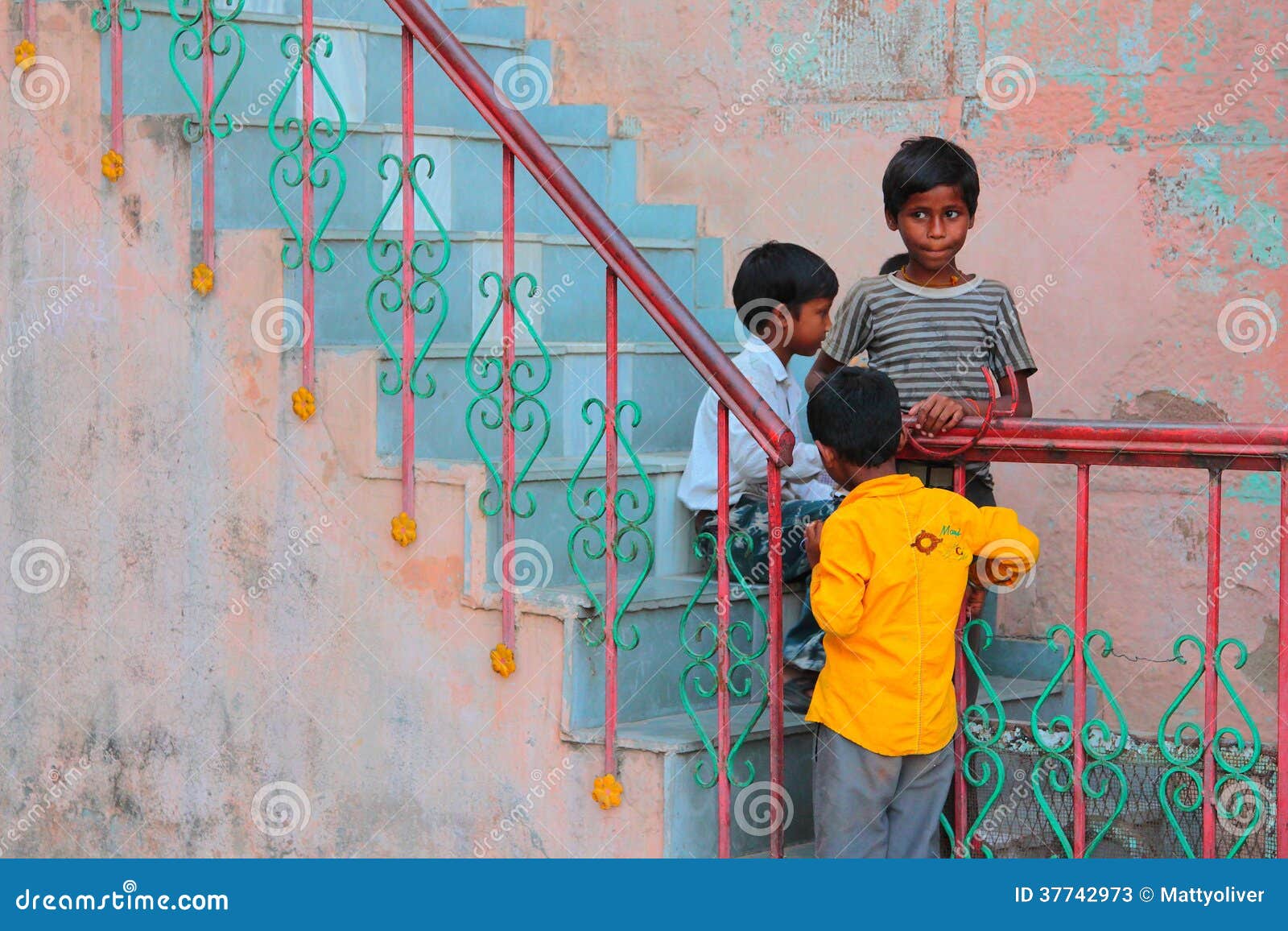 Playing on the steps editorial stock photo. Image of playing - 37742973