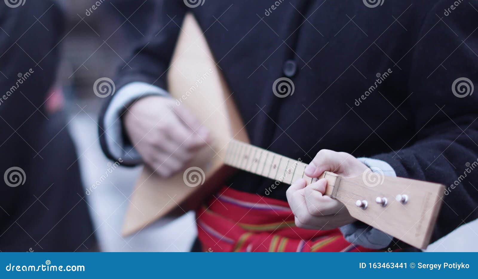 Playing the String Balalaika Stock Video - Video of classical, band ...