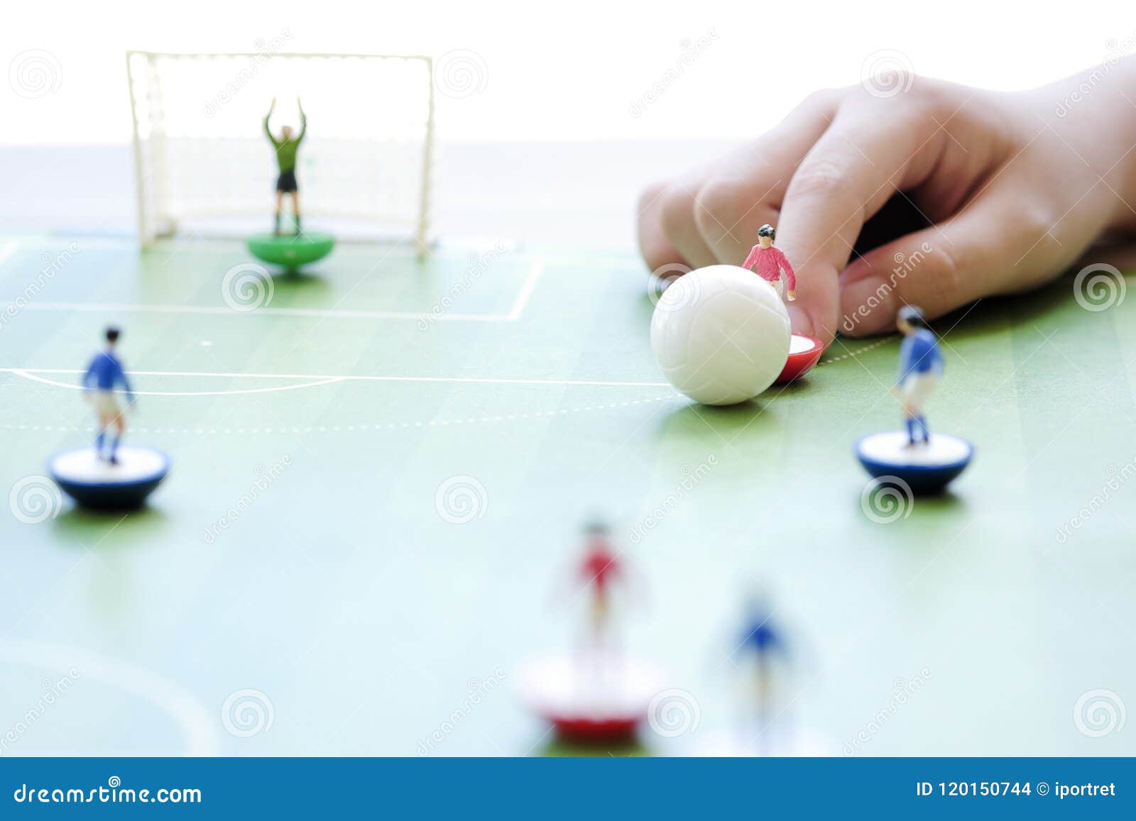 Playing Table Soccer Board Game Stock Photo - Image of game, table ...
