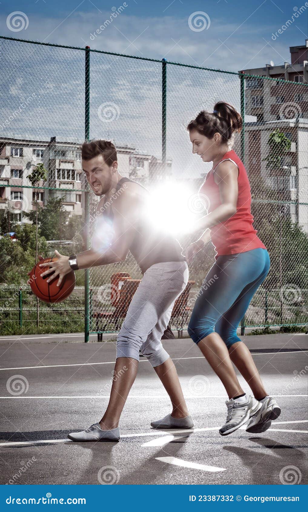Playing time stock photo. Image of girl, jumping, beautiful - 23387332