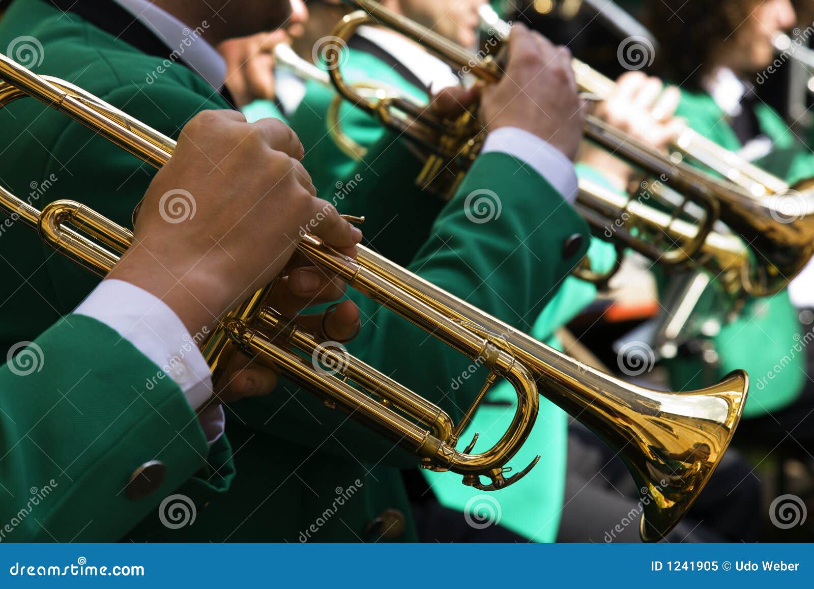 Playing the trumpet stock image. Image of performance - 1241905