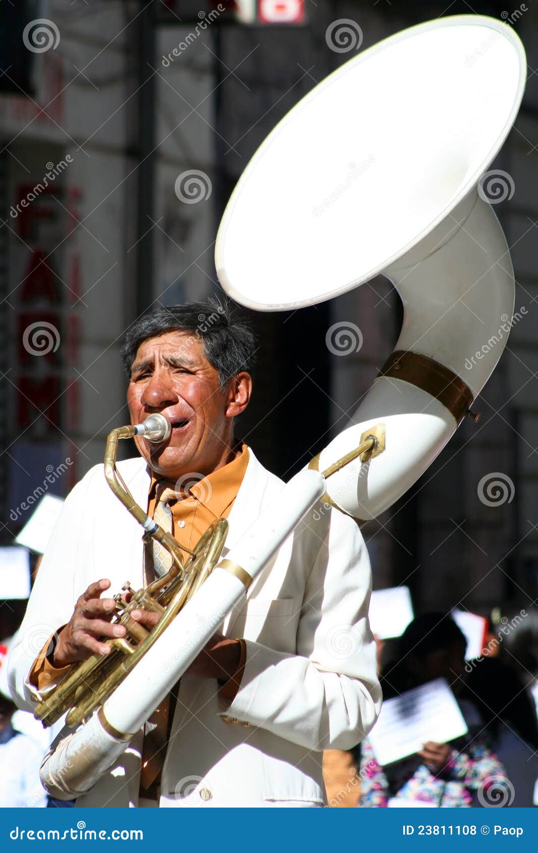 Playing trumpet editorial stock photo. Image of happy - 23811108