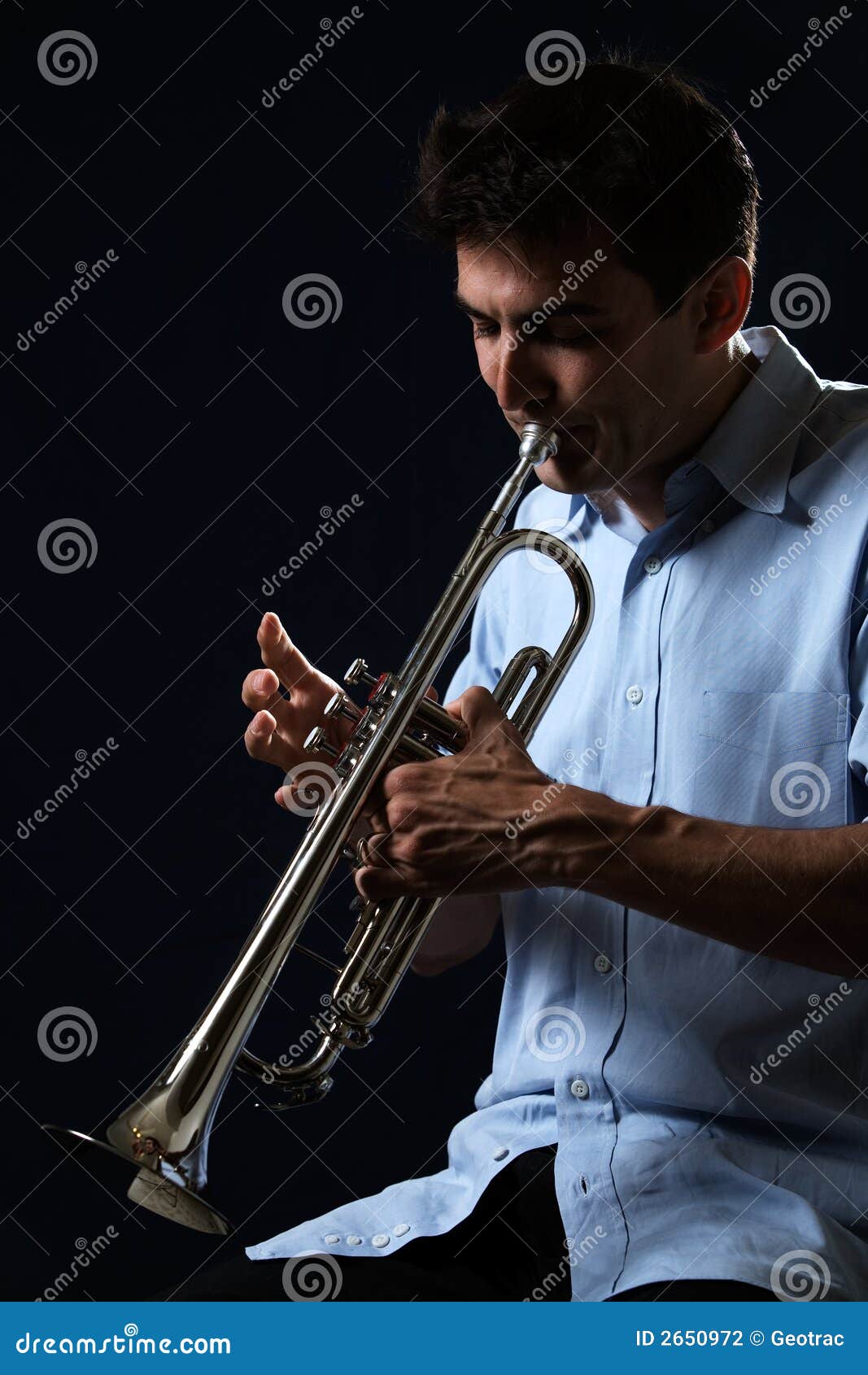 Playing the trumpet stock photo. Image of tune, blowing - 2650972
