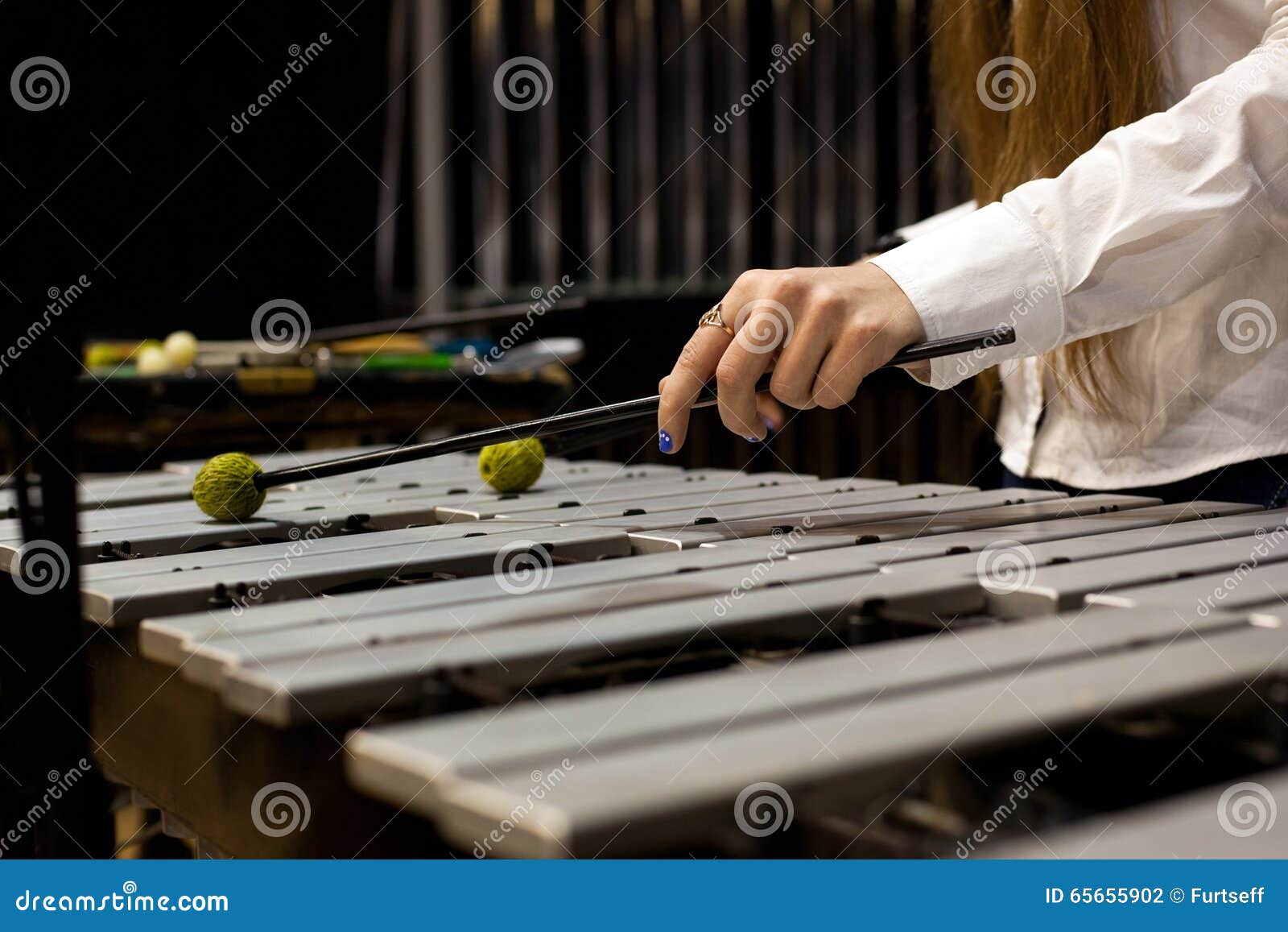 Playing the Vibraphone Closeup Stock Photo - Image of music, ethnicity ...