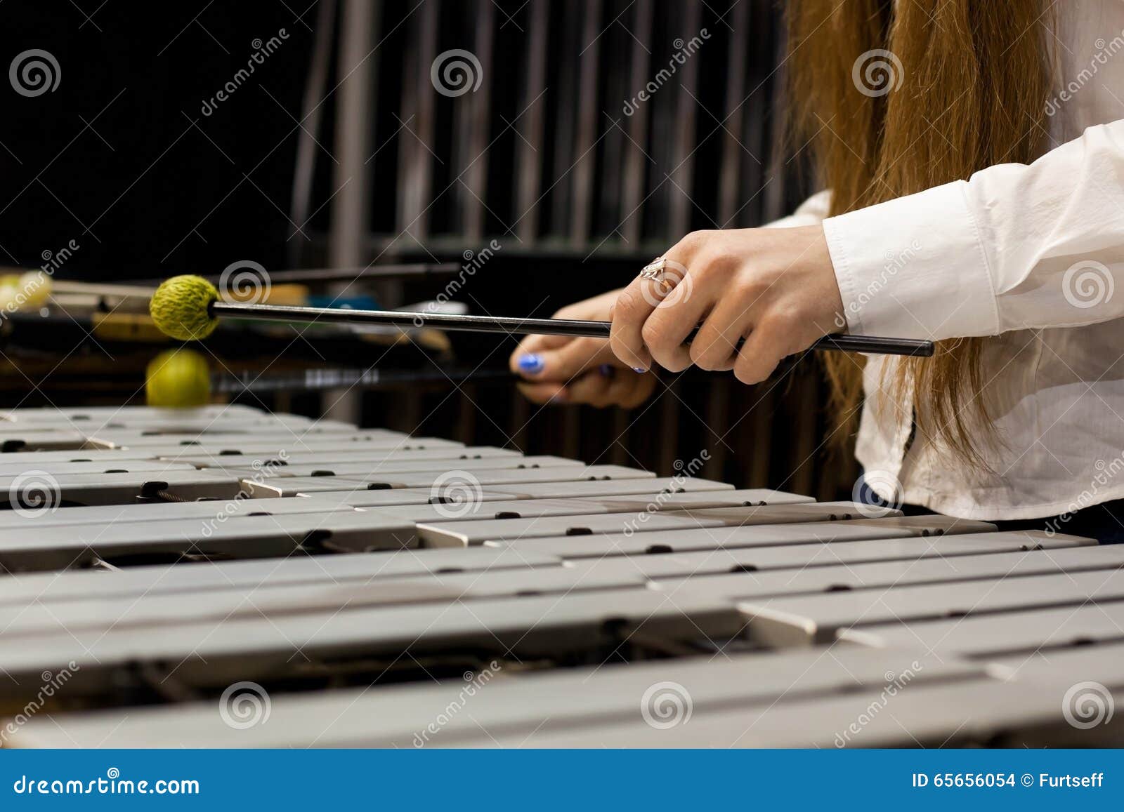 Playing the Vibraphone Closeup Stock Photo - Image of blurred, hitting ...