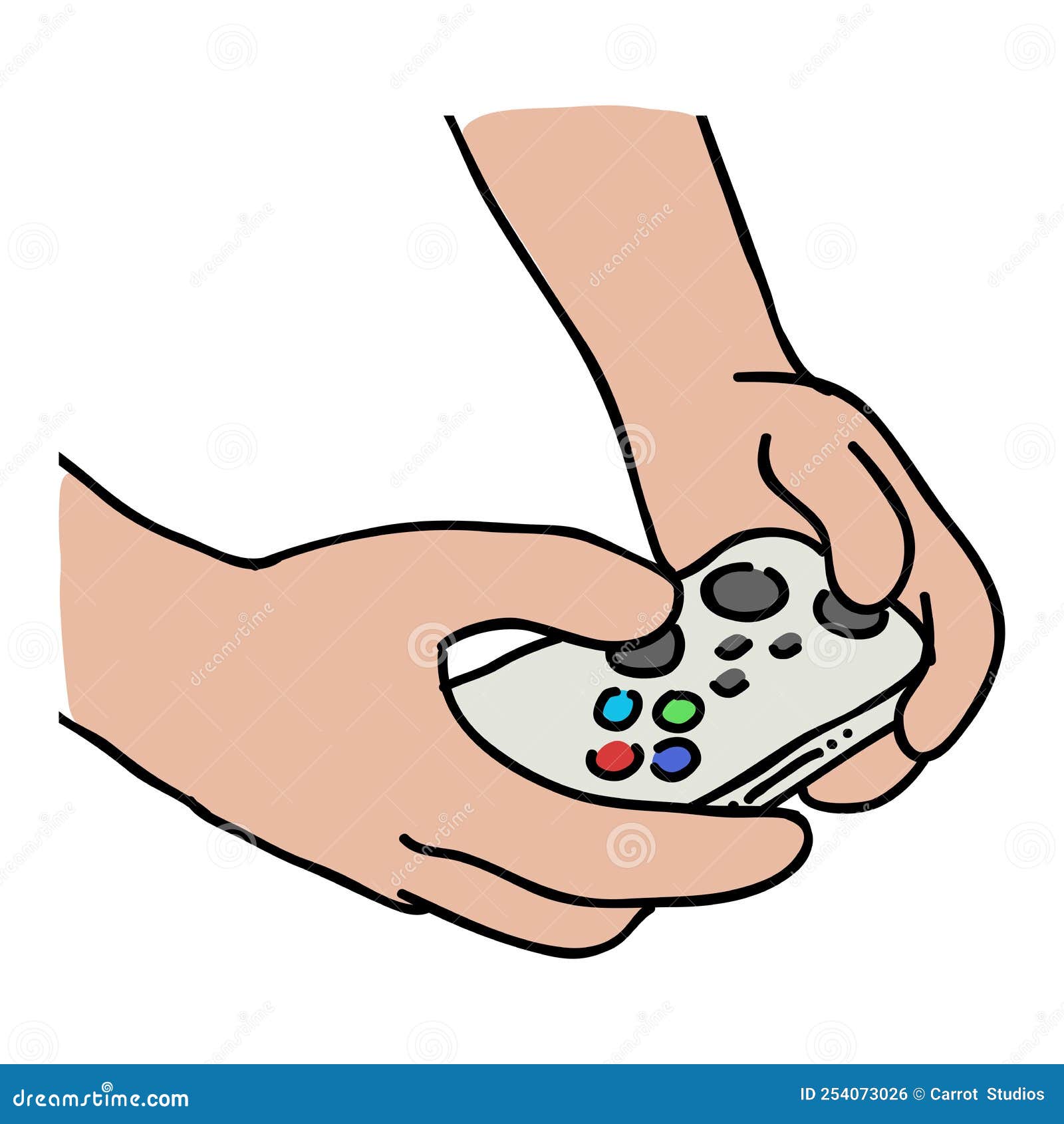 Playing Video Game Vector Art Stock Illustration - Illustration of ...