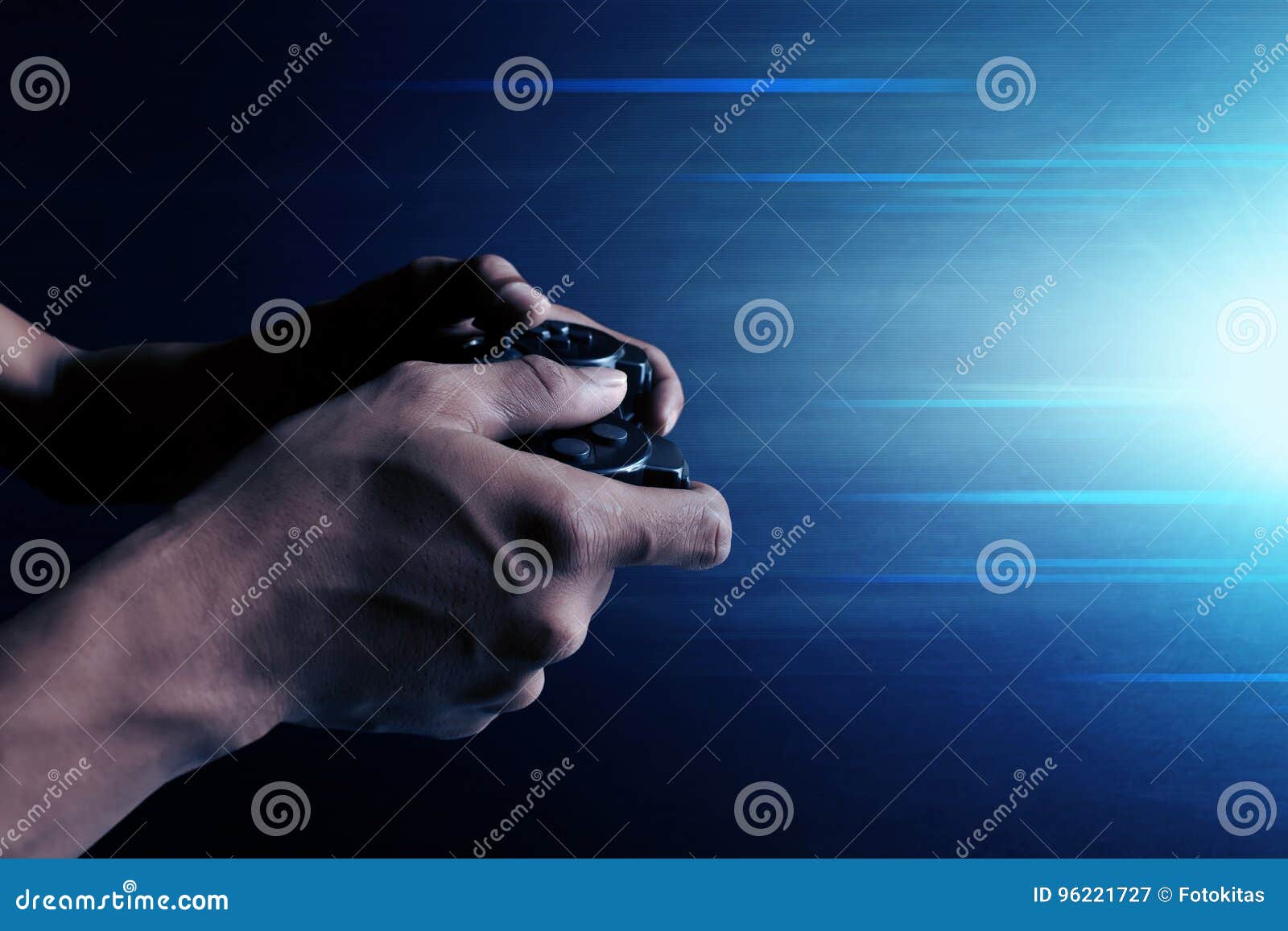 Playing video games stock image. Image of close, control - 96221727