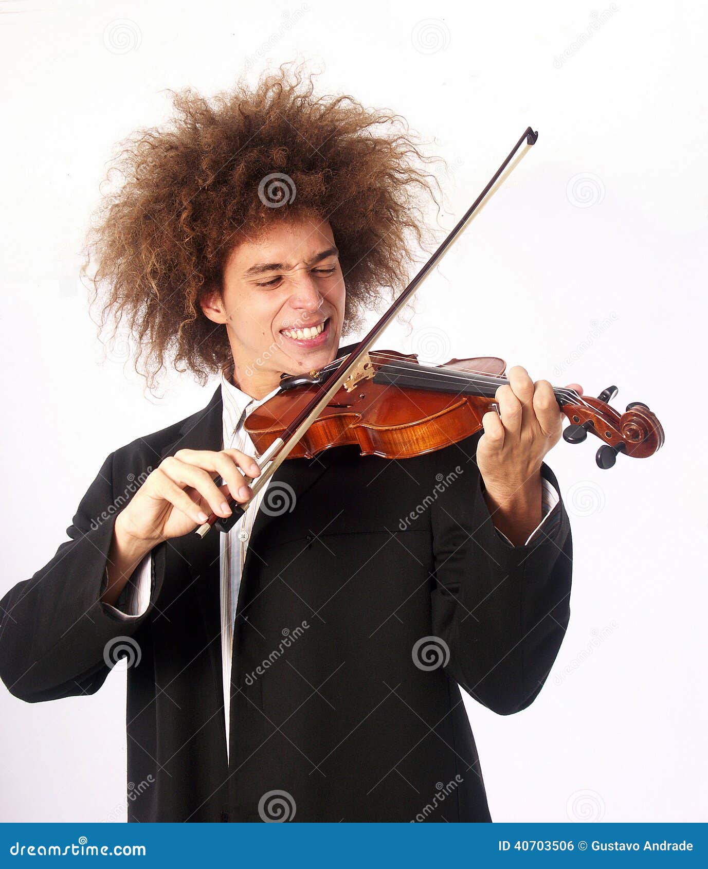 Playing violin stock photo. Image of playing, afro, music - 40703506