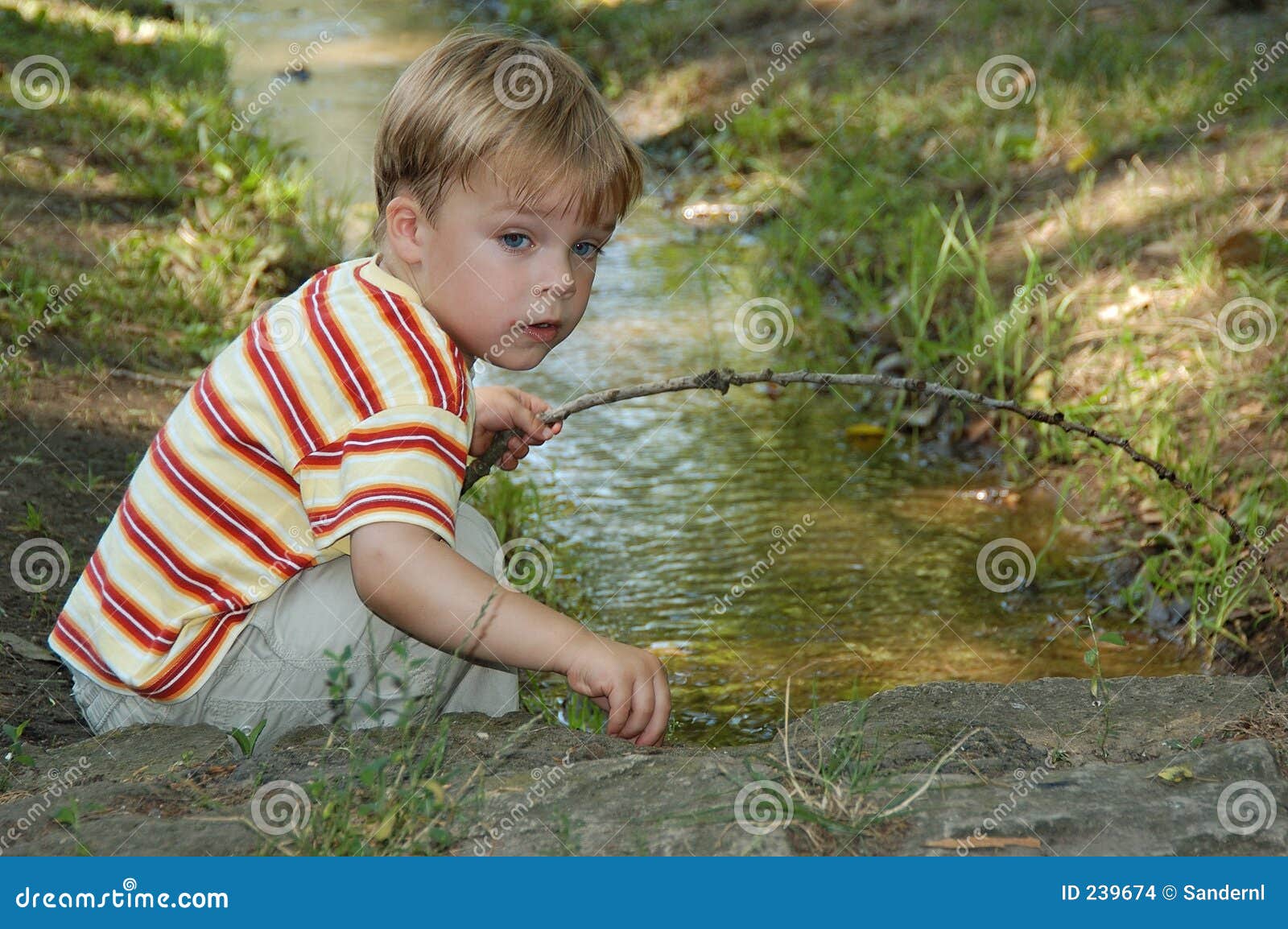 Playing with water stock photo. Image of relax, stream - 239674