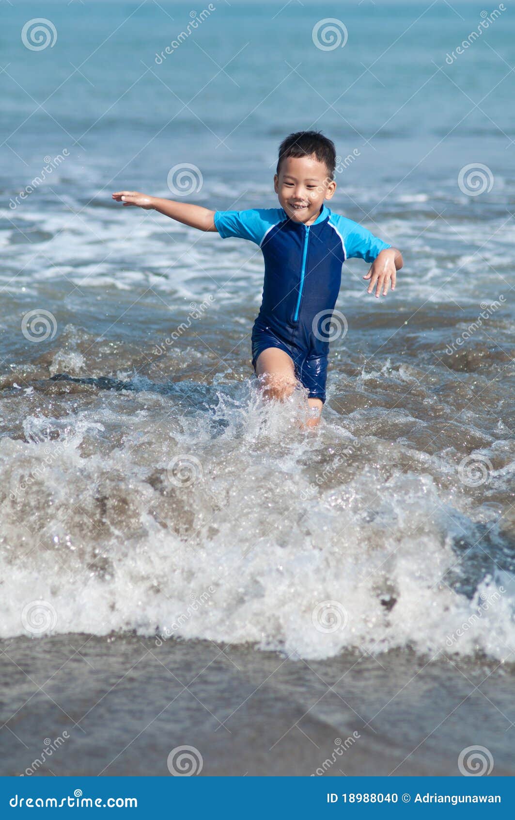 Playing with waves stock photo. Image of holiday, people - 18988040