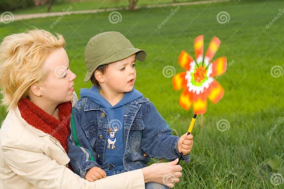 Playing with the wind stock photo. Image of family, look - 2373270