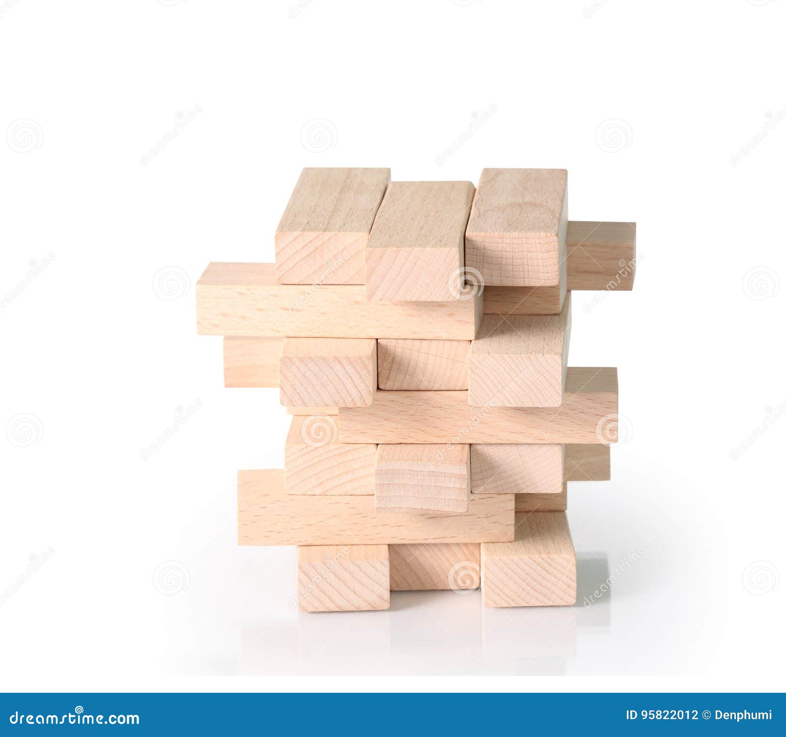 Playing Wood Blocks Stack Game Stock Photo - Image of balance ...