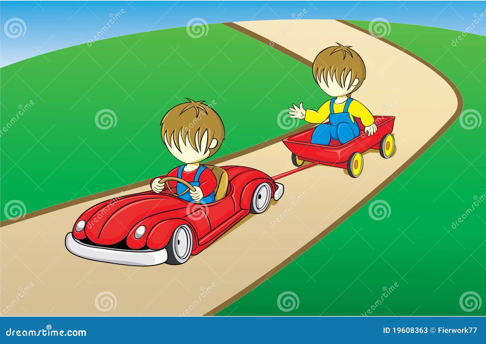 PlayingCar stock vector. Illustration of cart, happy - 19608363