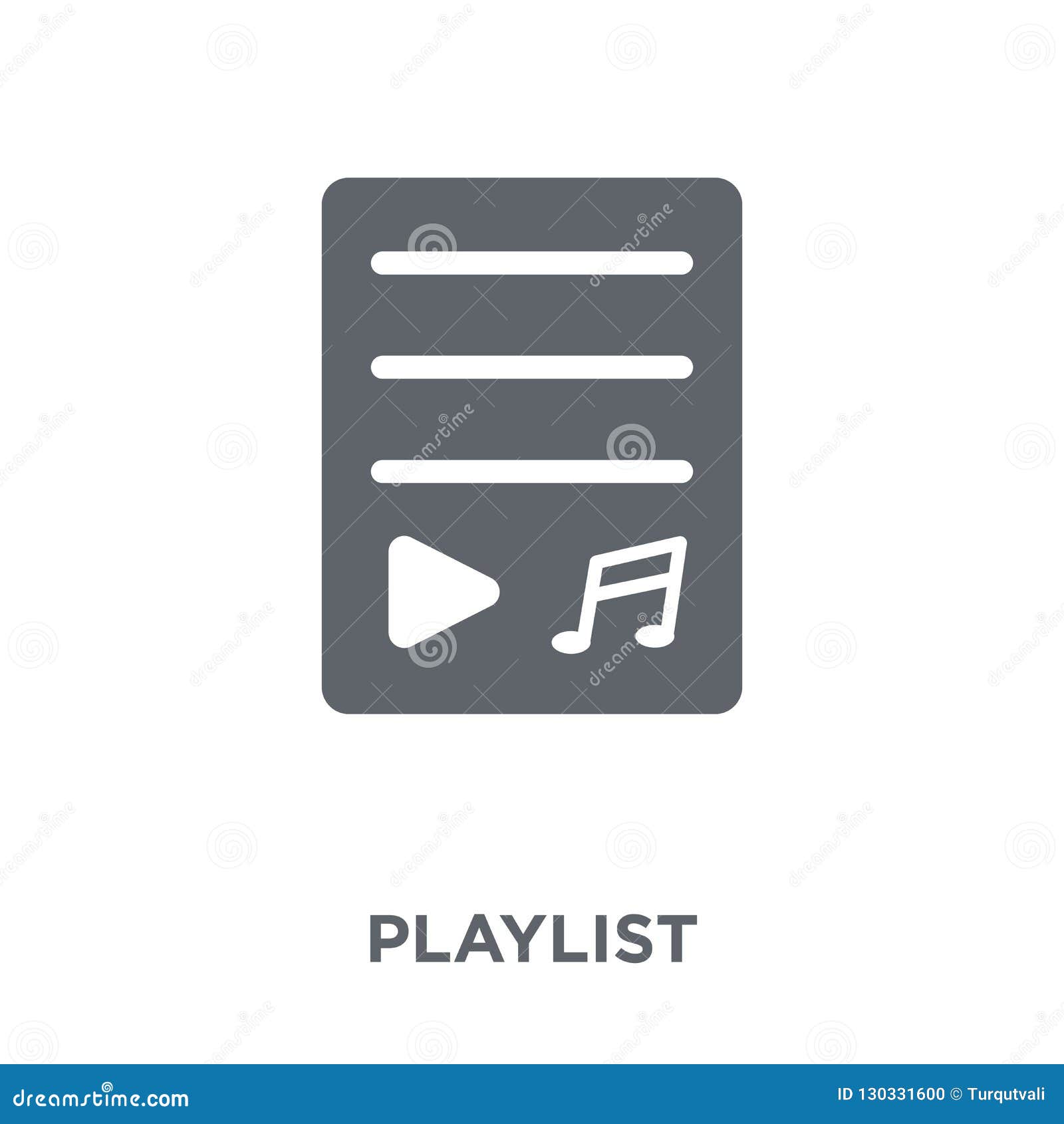 Playlist Icon from Music Collection. Stock Vector - Illustration of ...