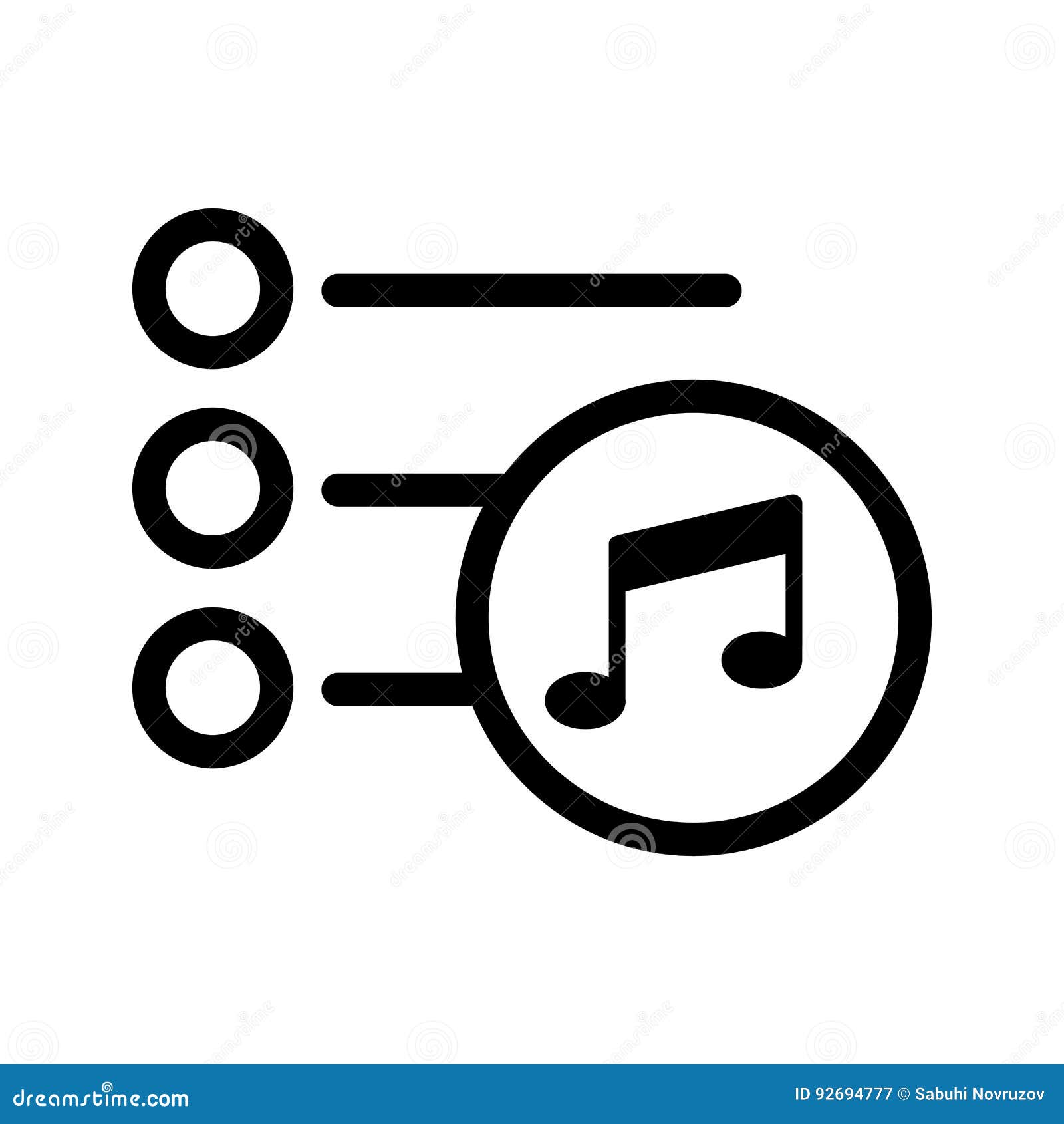 Playlist Icon Vector. Isolated on White Background Stock Vector ...