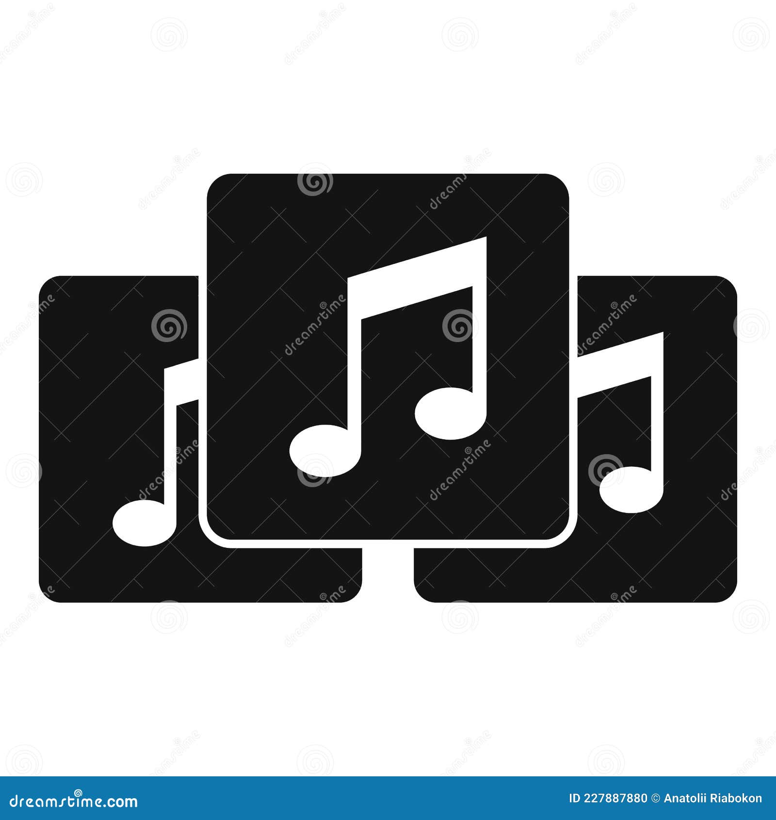 Playlist Interface Icon Simple Vector. Music Song List Stock Vector ...