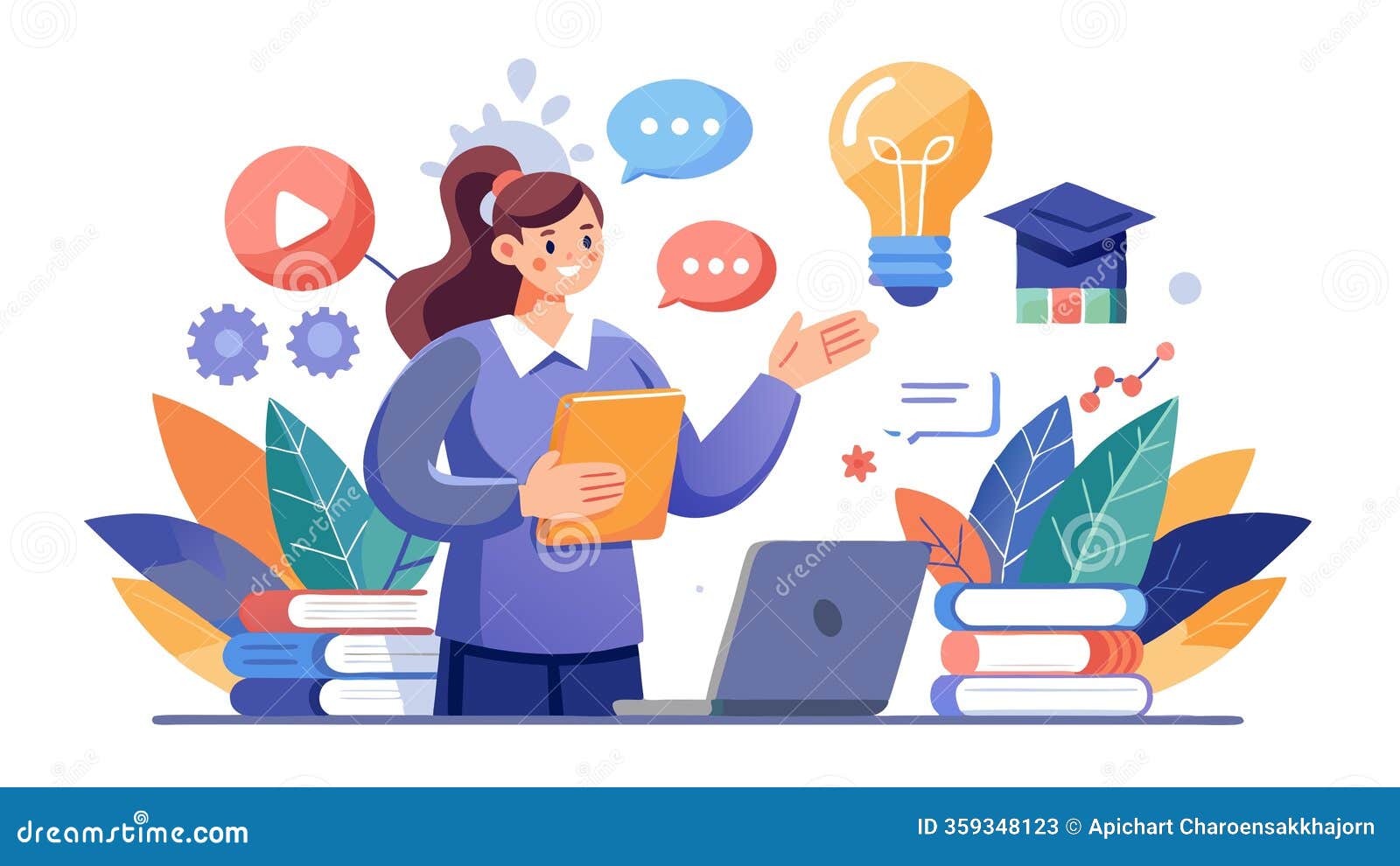 Assignments And Discussion Board Concept Icon Cartoon Vector ...