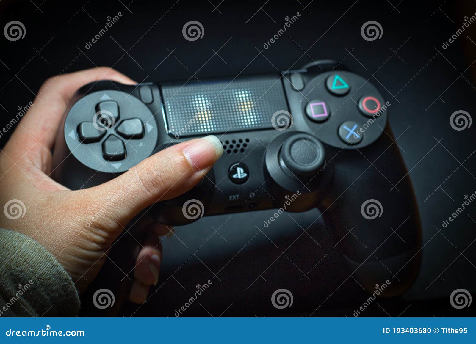 PlayStation Controller Held in Hand Editorial Image - Image of isolated ...