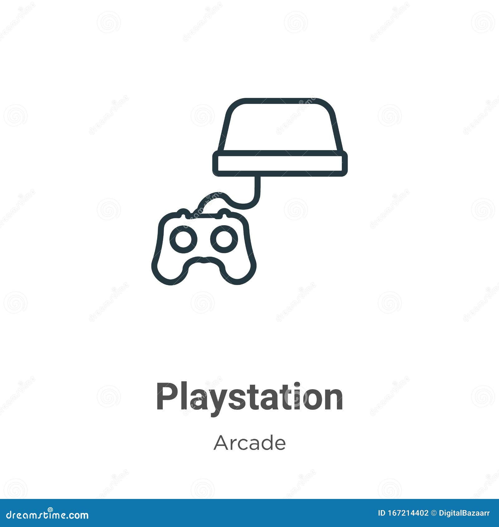 Playstation Vector Icon On White Background. Flat Vector Playstation ...