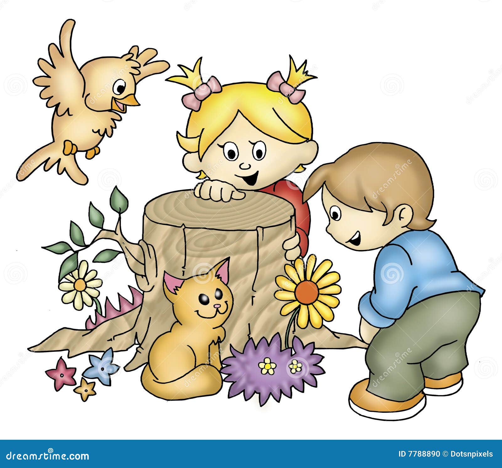 Playtime stock illustration. Illustration of leaves, child - 7788890