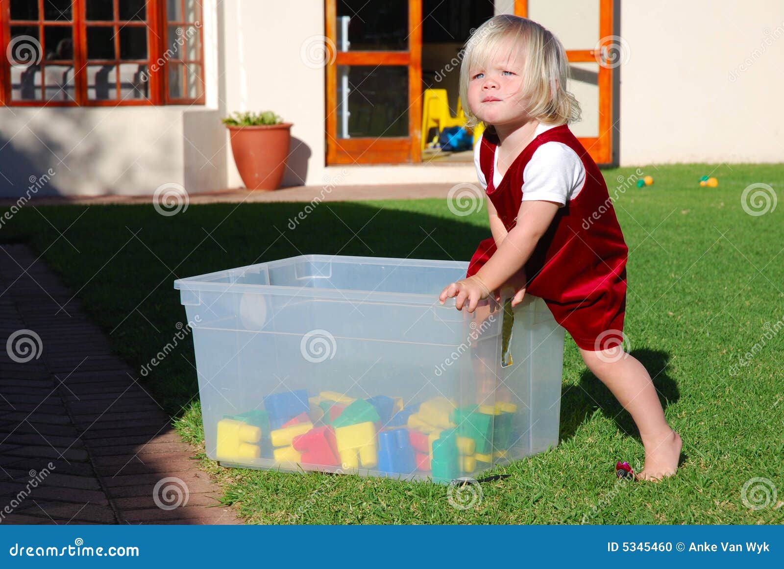Playtime child stock photo. Image of babyhood, backyard - 5345460
