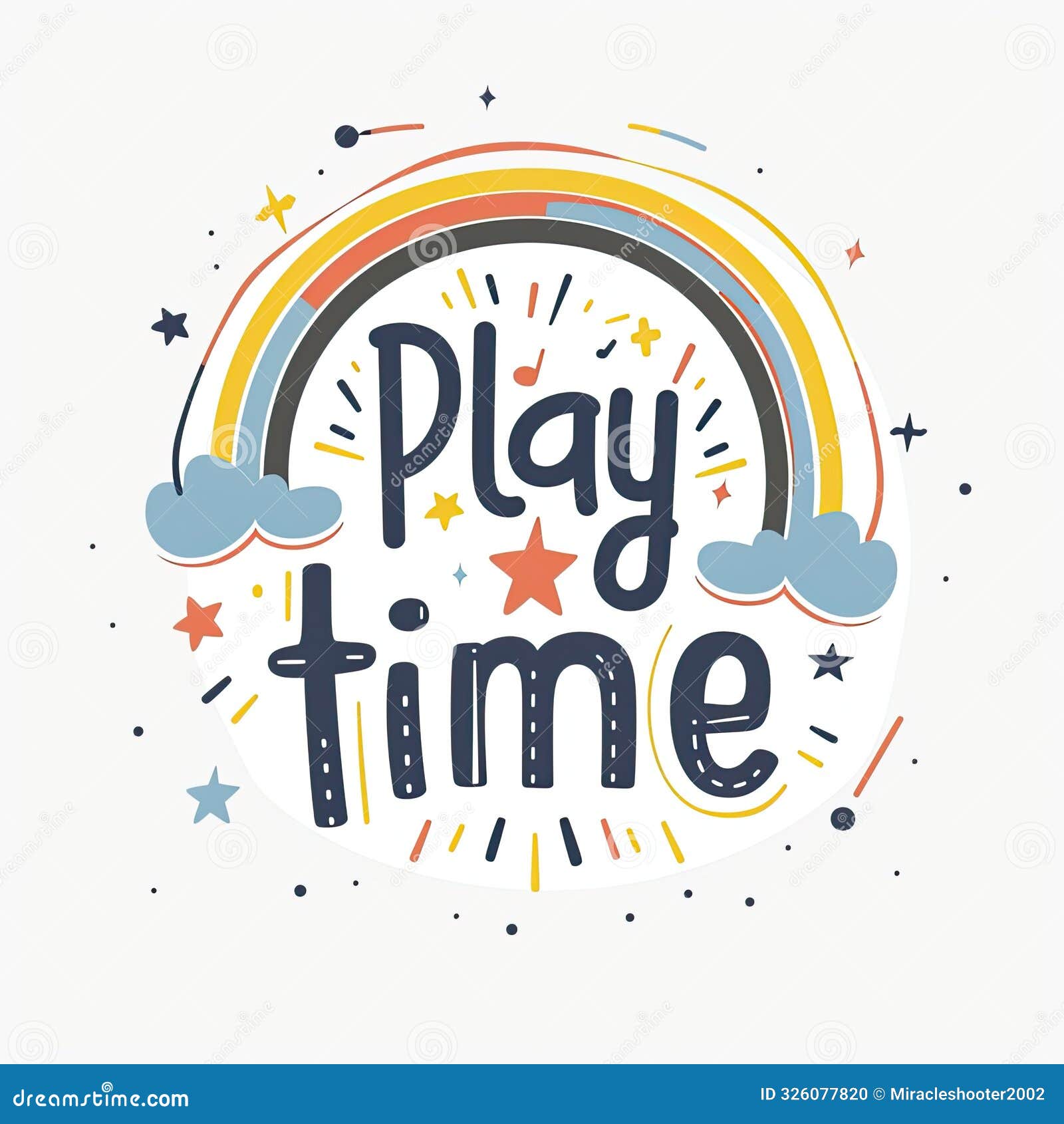 Playtime Fun Under the Rainbow Stock Photo - Image of elementaryschool ...