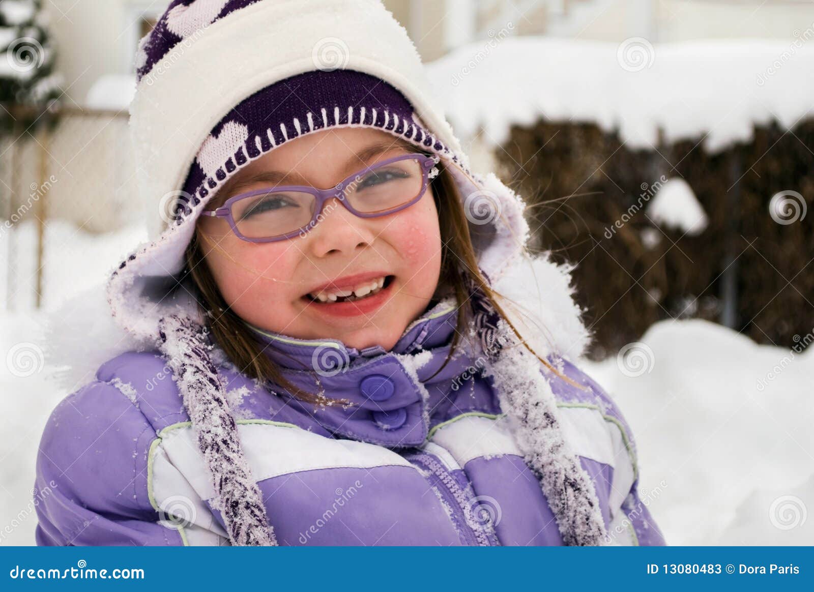 Playtime in the snow stock image. Image of glasses, outside - 13080483