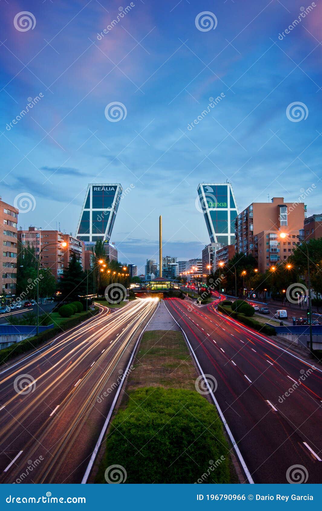 Plaza Castilla in the Evening Editorial Photo - Image of skyscraper ...