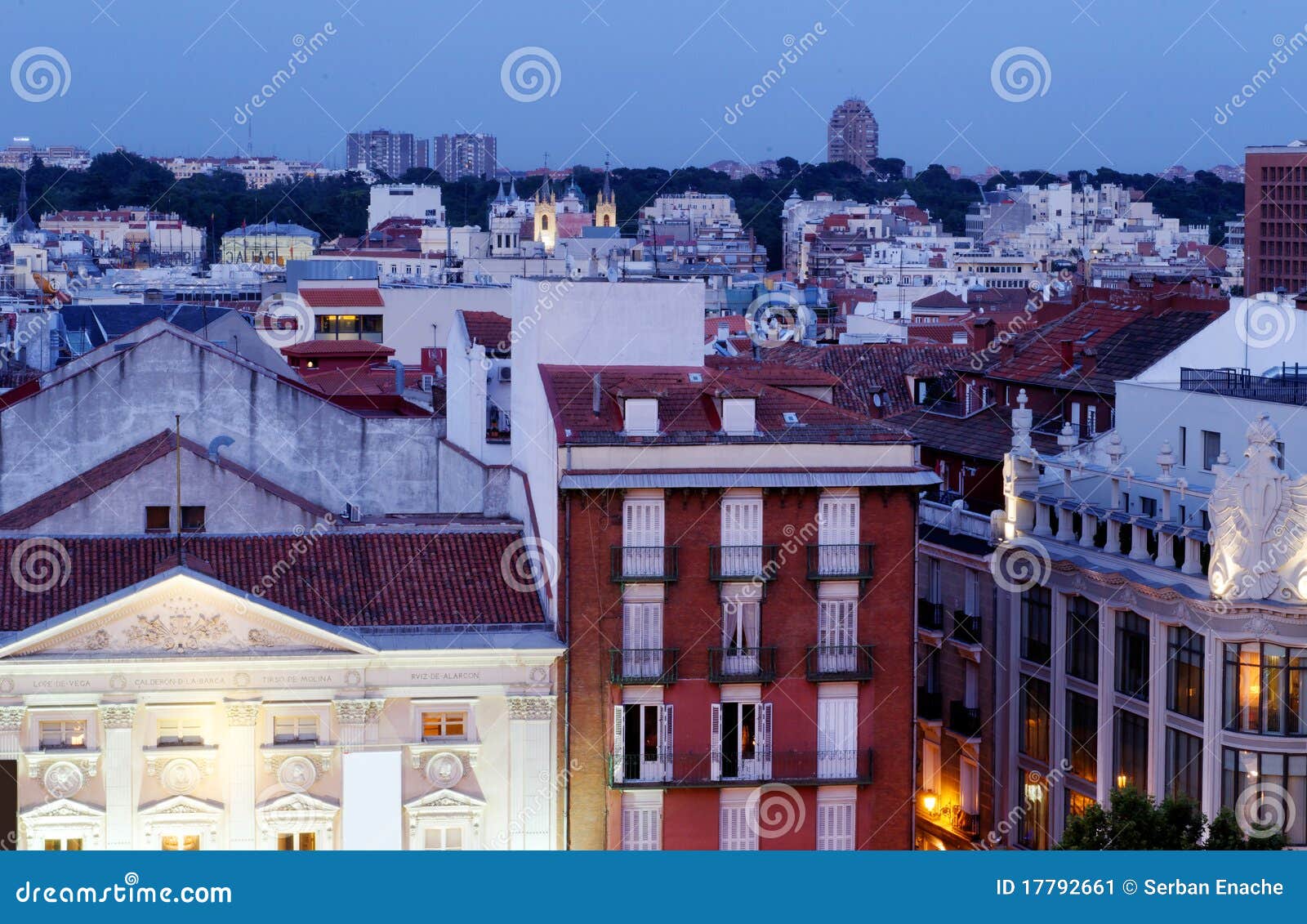 Plaza de Santa Ana stock image. Image of architectural - 17792661