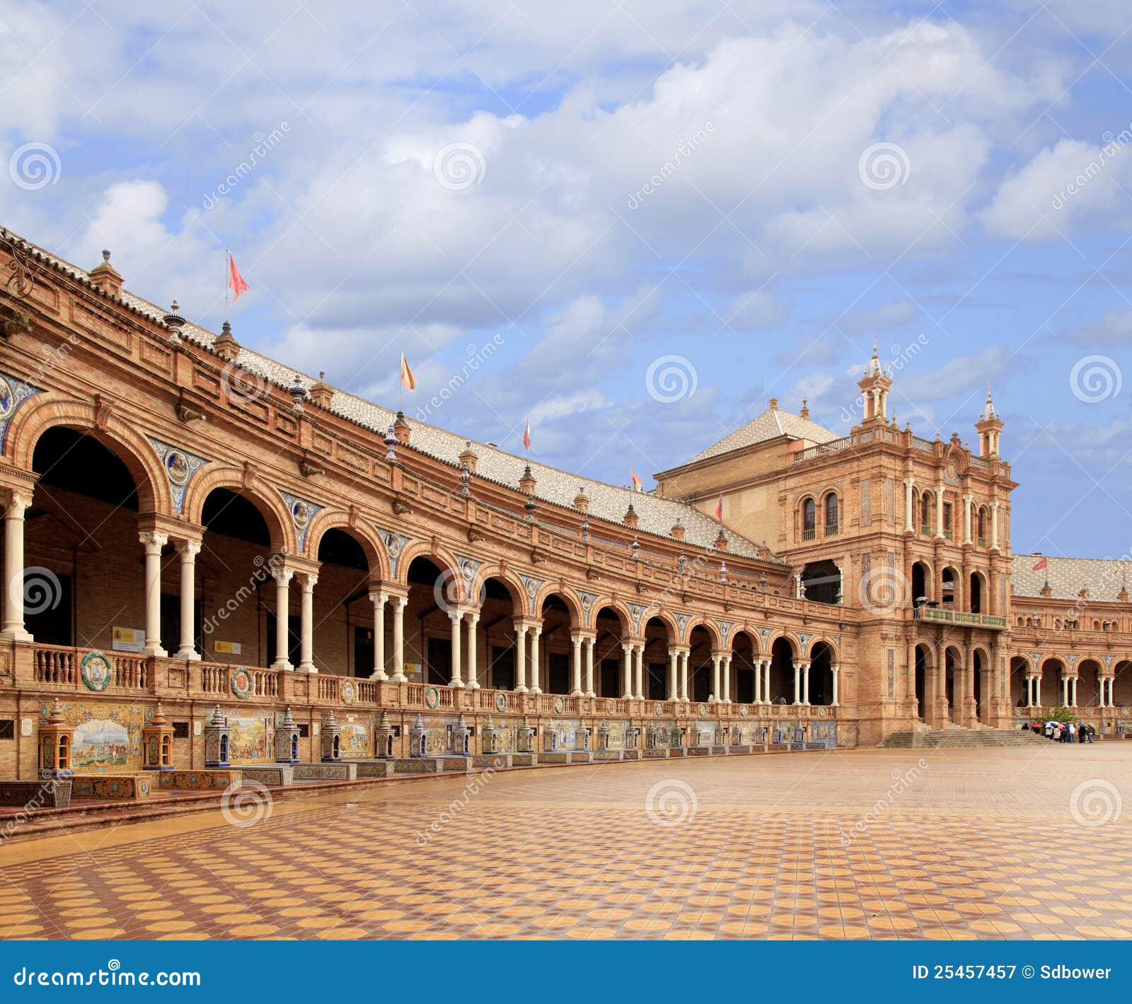 Plaza De Spana Seville, Spain Stock Image - Image of landmark ...