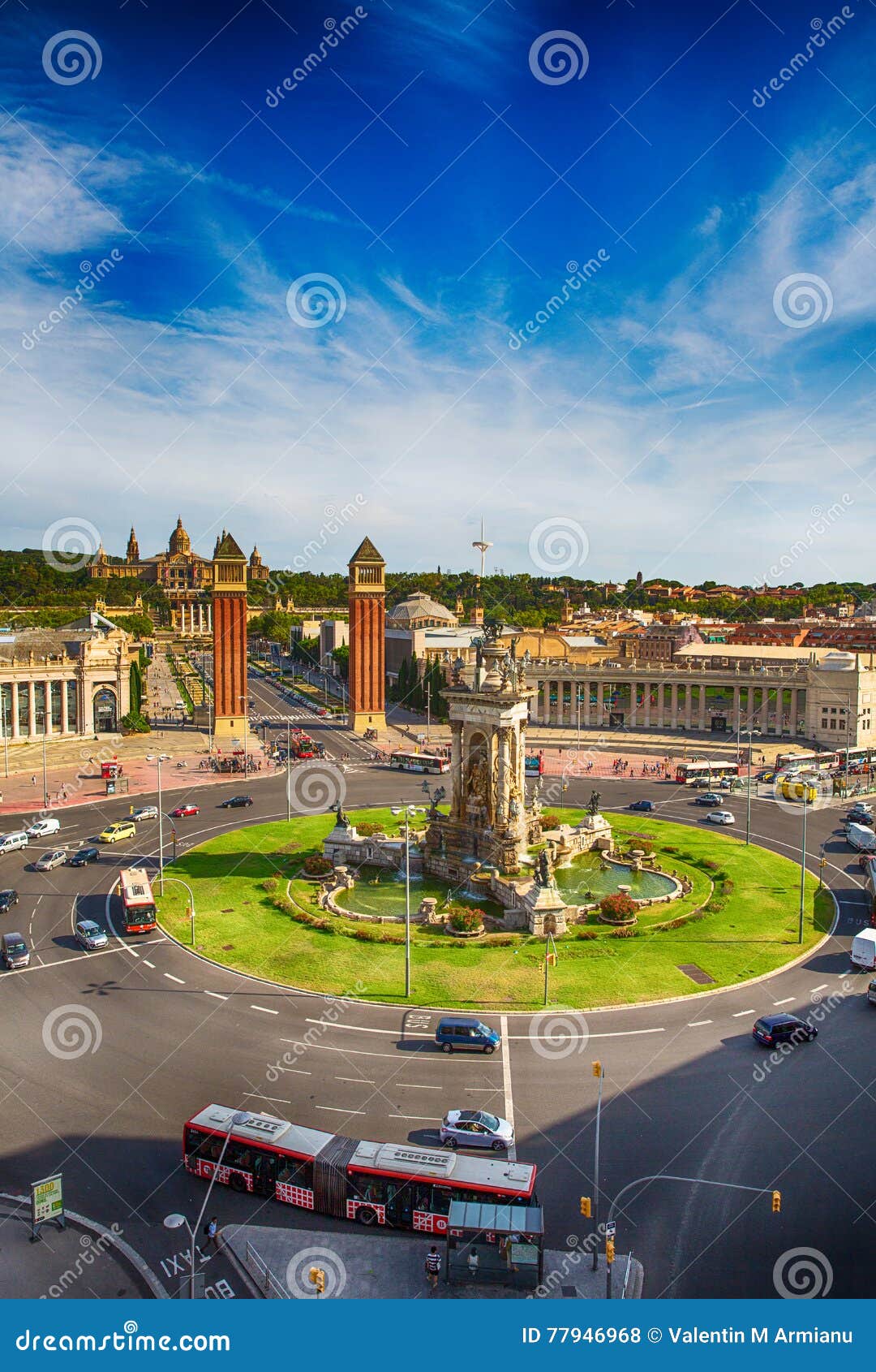 Plaza Espania Barcelone, Espagne Photo stock éditorial - Image du ...