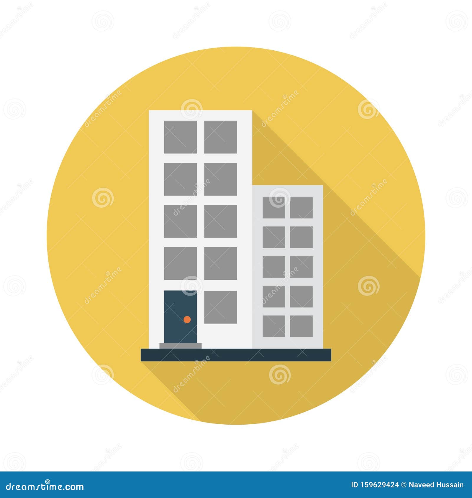 Plaza Vector Color Flat Icon Stock Vector - Illustration of ...