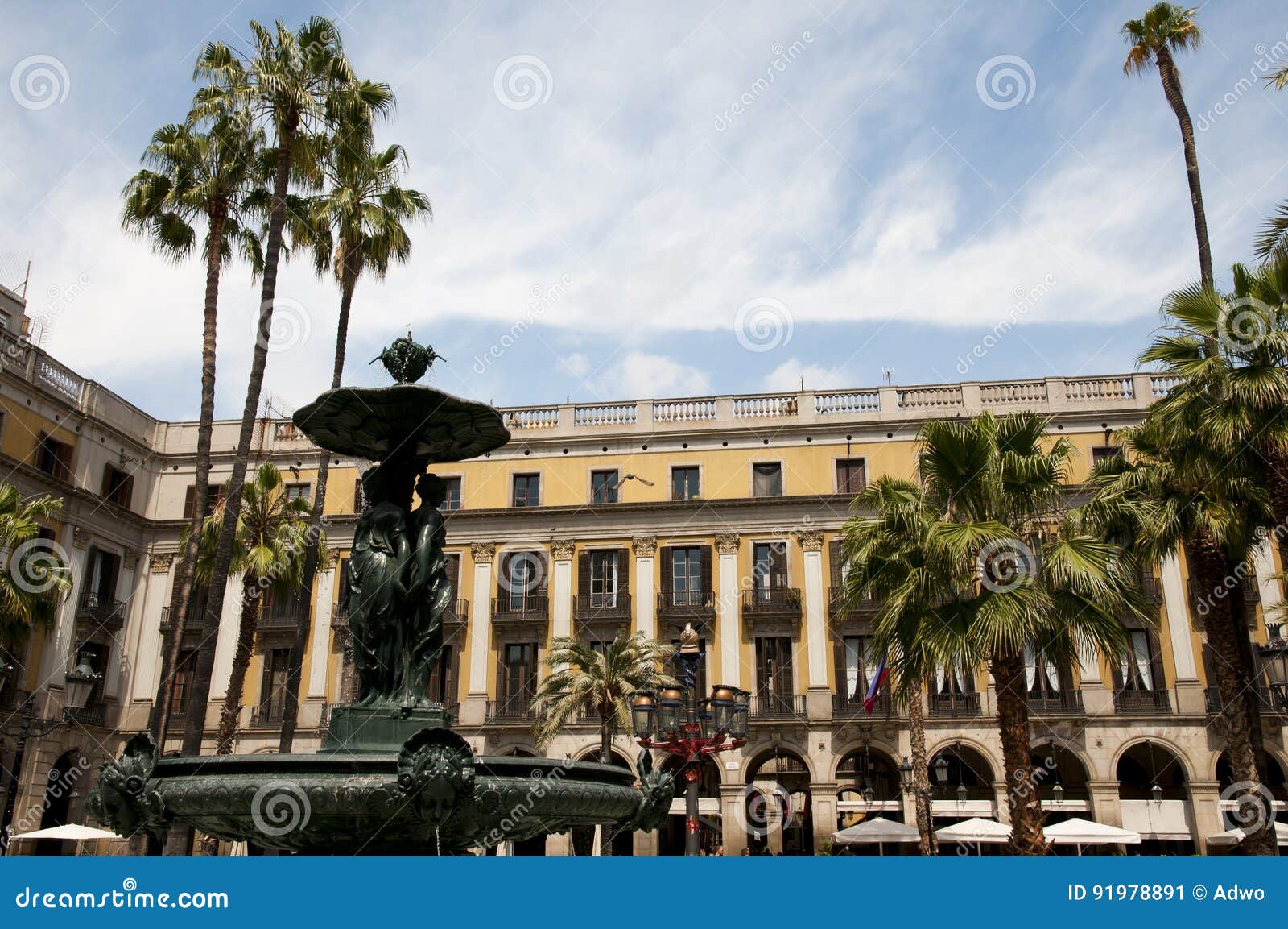 Plaza Real - Barcelona - Spain Stock Image - Image of plaza, catalonia ...