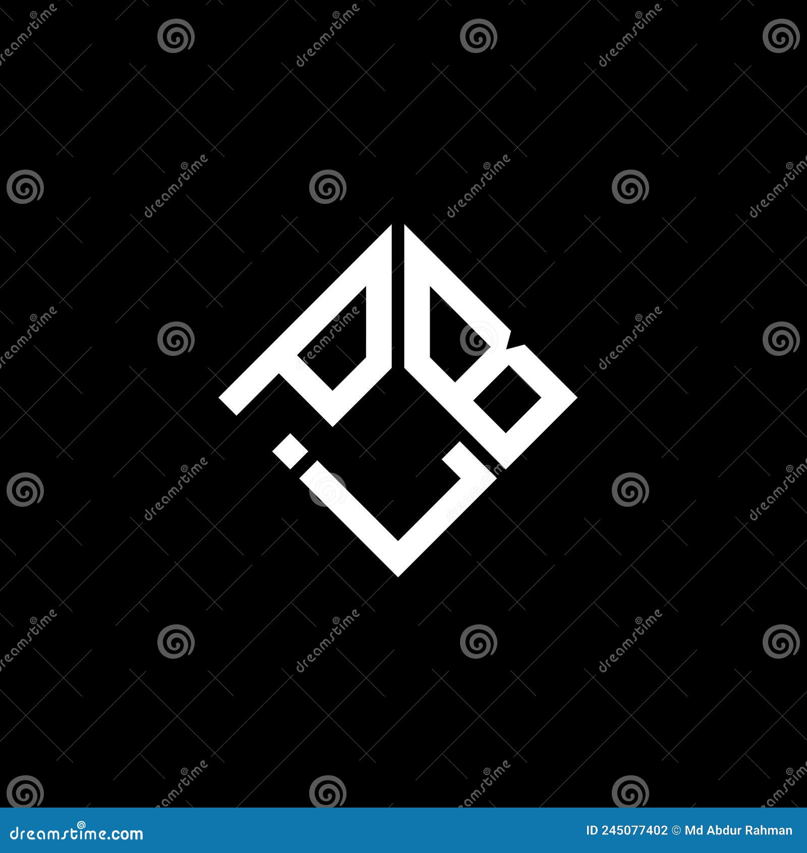 PLB Letter Logo Design on Black Background. PLB Creative Initials ...